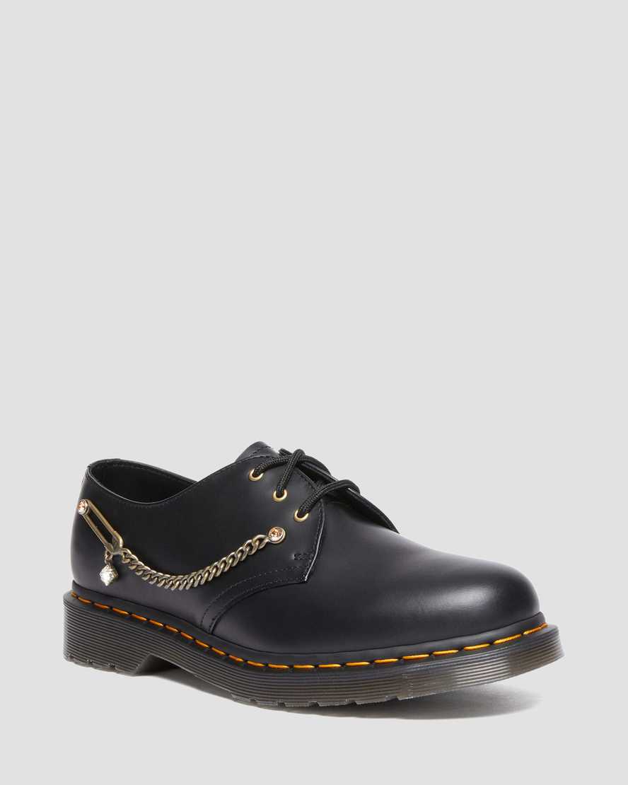 Dr. Martens × SWAROVSKI 1461 限定品 UK6 貴重品 Dr. Martens 1461 Swarovski Leather Oxford Shoes - Black | Editorialist