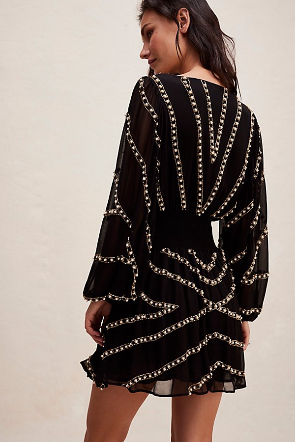 jen's pirate booty odyssey mini dress Free People Jen's Pirate Booty Odyssey Pearl Studded Embellished Mini Dress  M