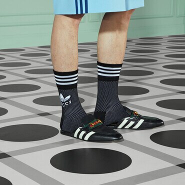 Gucci Adidas X Knit Cotton Ankle Socks Cotton - Black | Editorialist