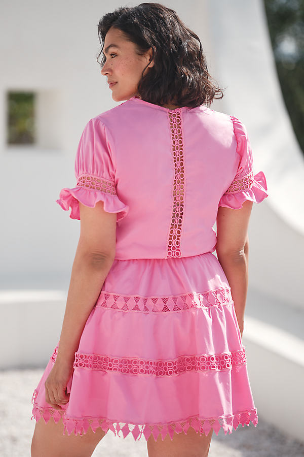 Anthropologie Peixoto Embroidered Lace Cover-Up Mi Dress - Pink Pattern | Editorialist Anthropologie Peixoto Embroidered Lace Cover-Up Mi Dress - Pink Pattern | Editorialist