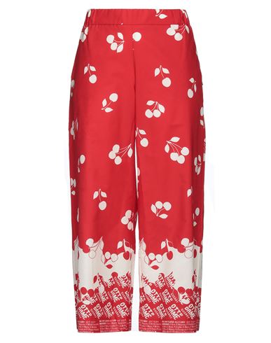 OTTOD'AME OTTOD'AME Red Floral Print Wide Leg Cotton Pants