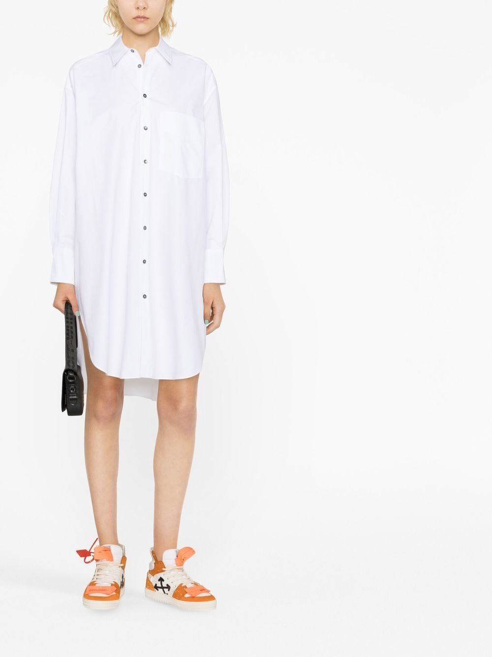 PALM ANGELS Palm Angels Button-Up Shirt Dress