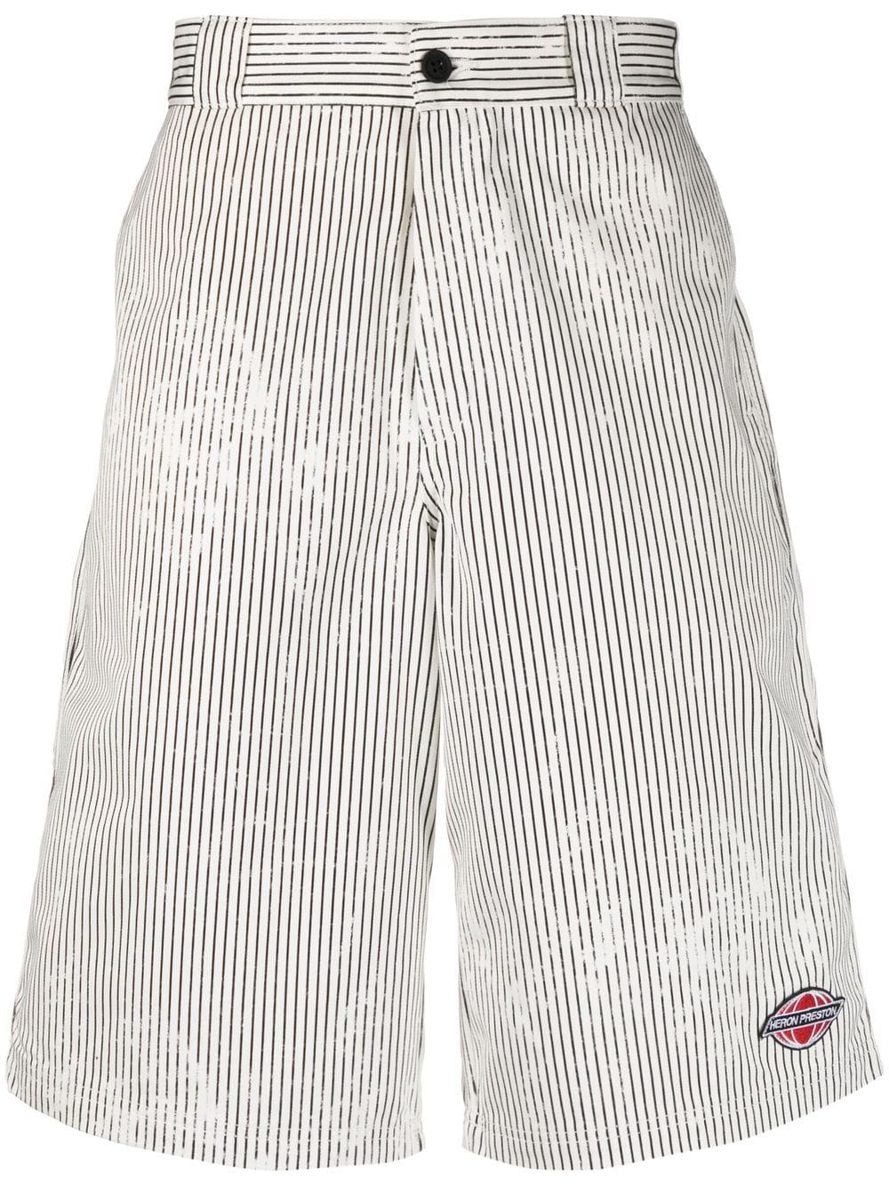 HERON PRESTON Heron Preston Striped Canvas Shorts