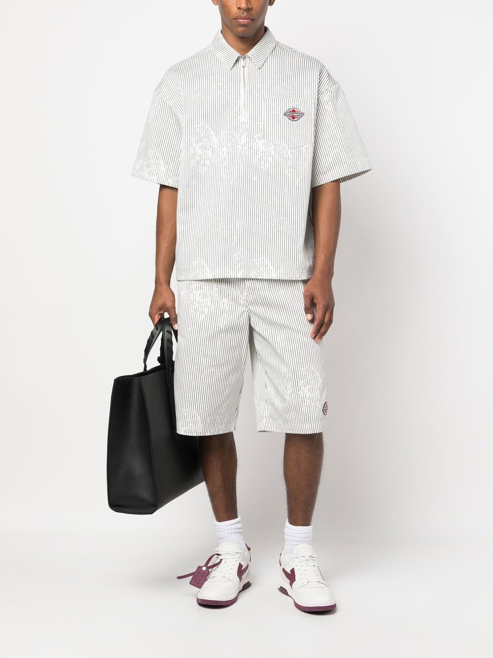 HERON PRESTON Heron Preston Striped Canvas Shorts