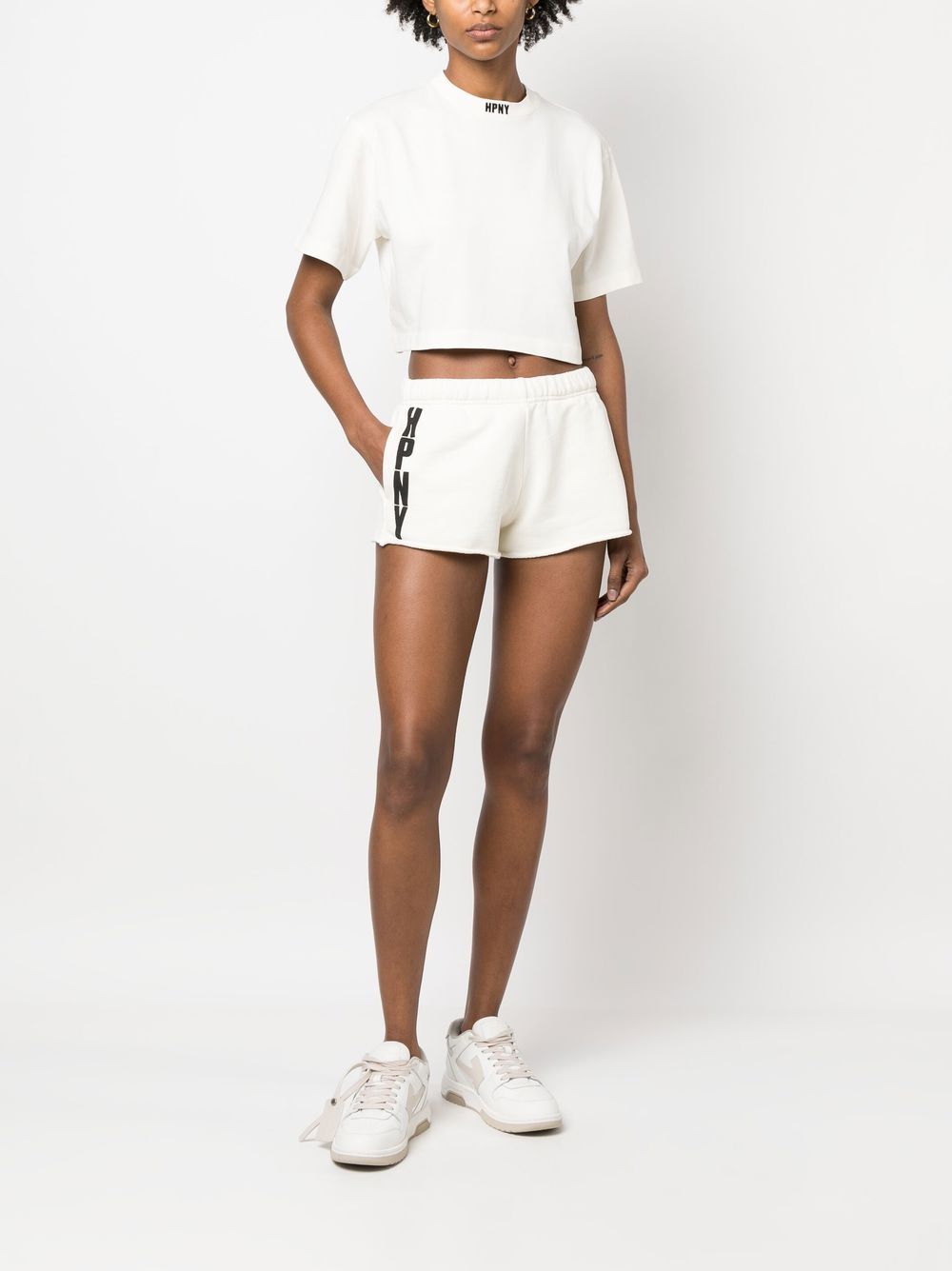 HERON PRESTON Heron Preston Embroidered-Logo Cropped T-Shirt