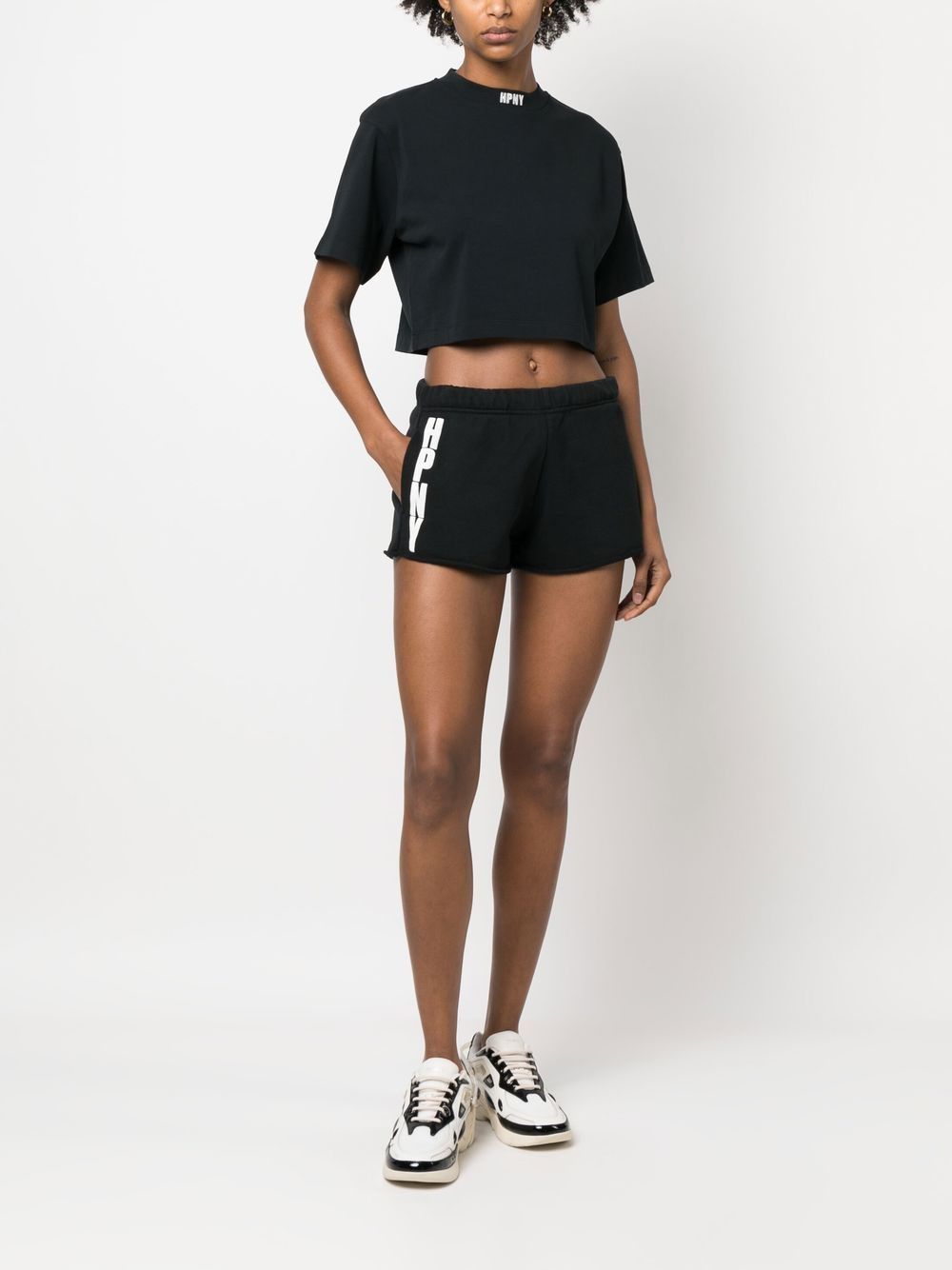 HERON PRESTON Heron Preston Embroidered Logo Cropped T-Shirt