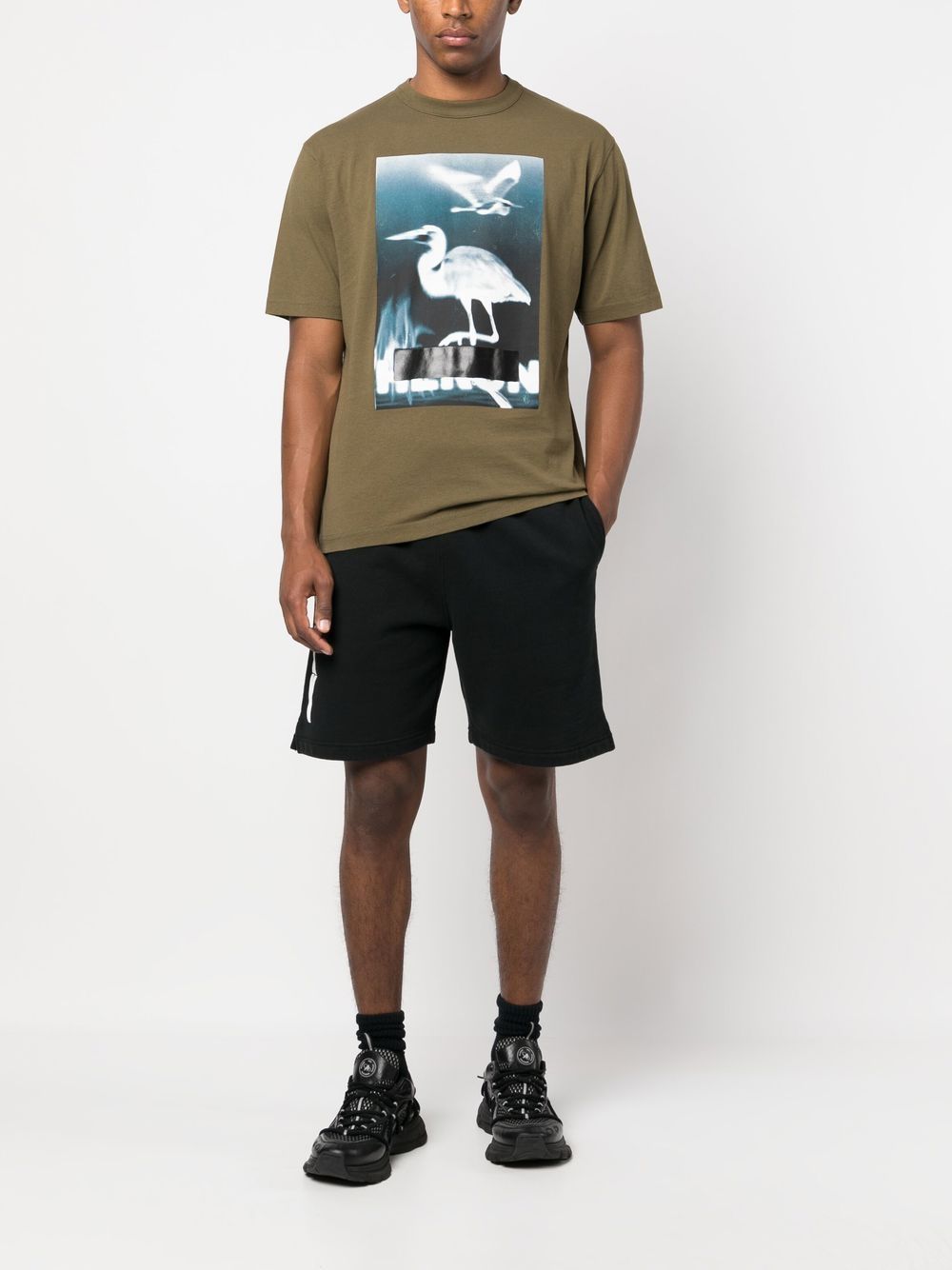 HERON PRESTON Heron Preston Logo-Print Track Shorts