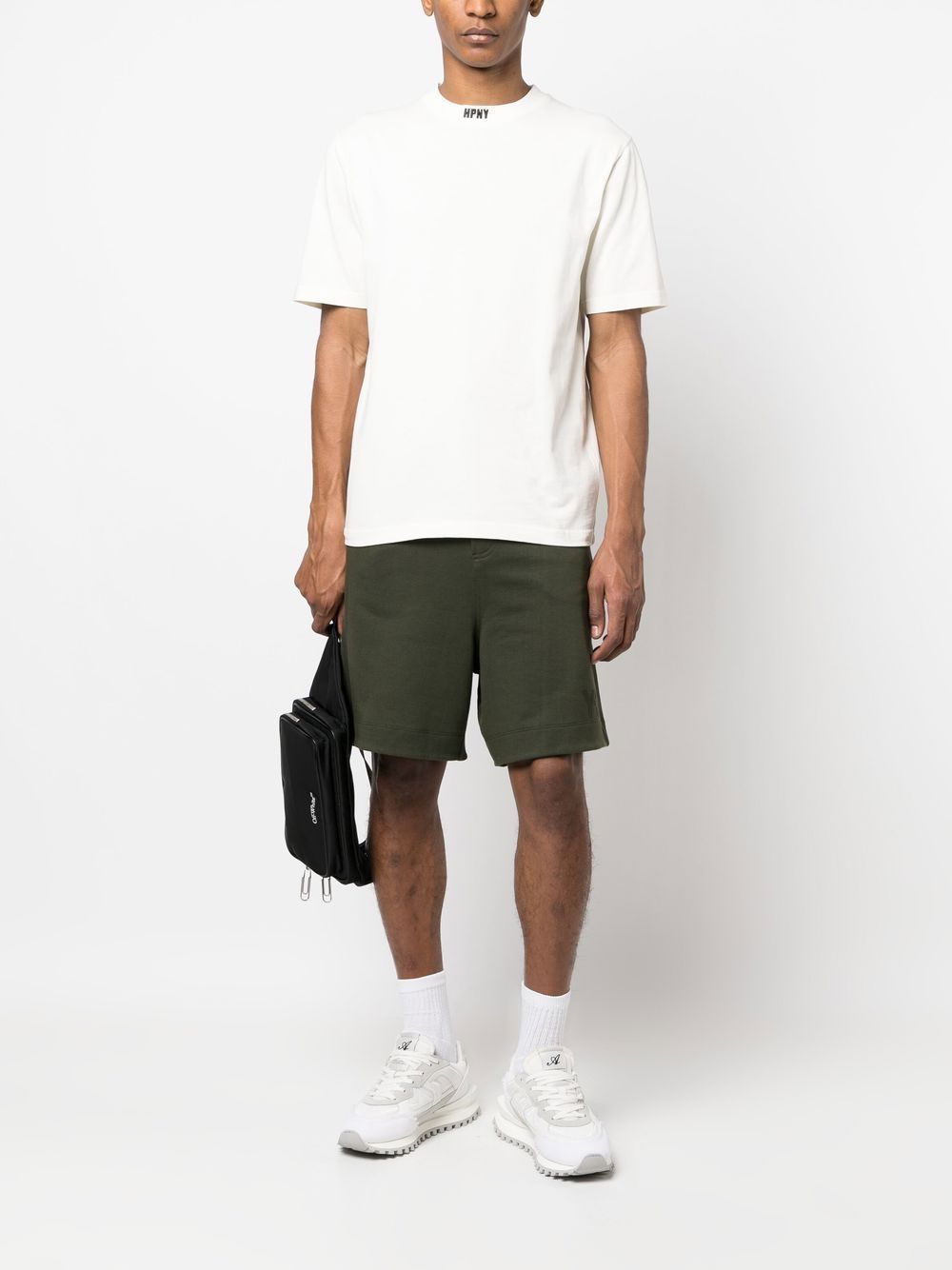 HERON PRESTON logo-patch crew-neck t-shirt