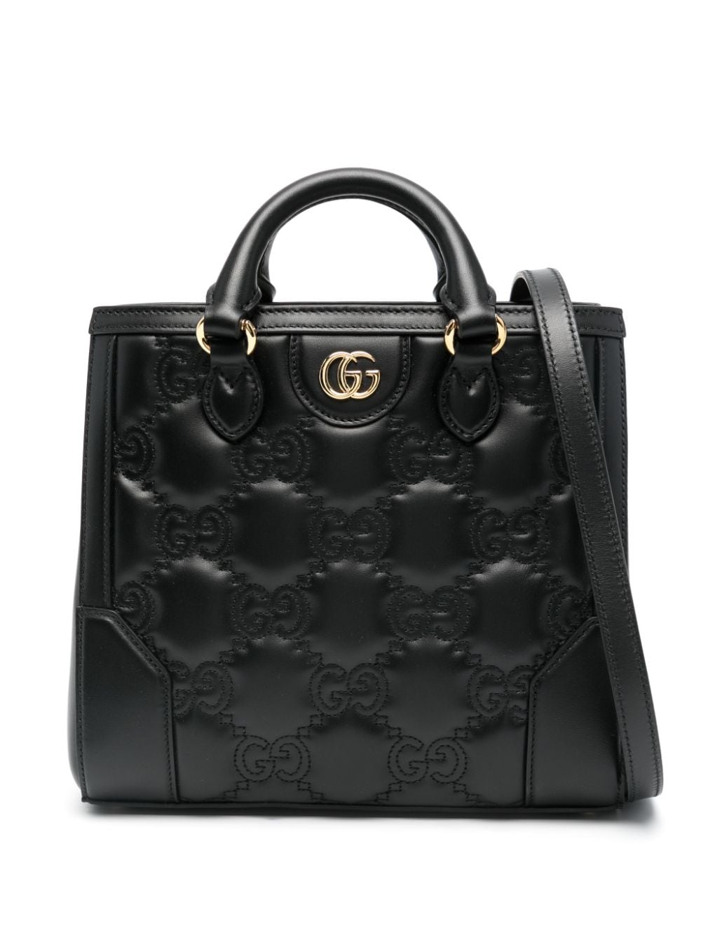 Gucci Osiride Gg Supreme Top Handle Bag Gold/Black Editorialist
