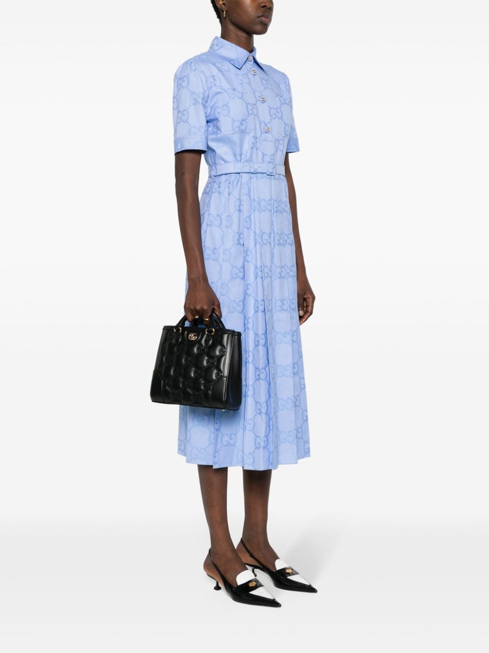 GUCCI Gucci Small GG Matelassé Top-Handle Bag
