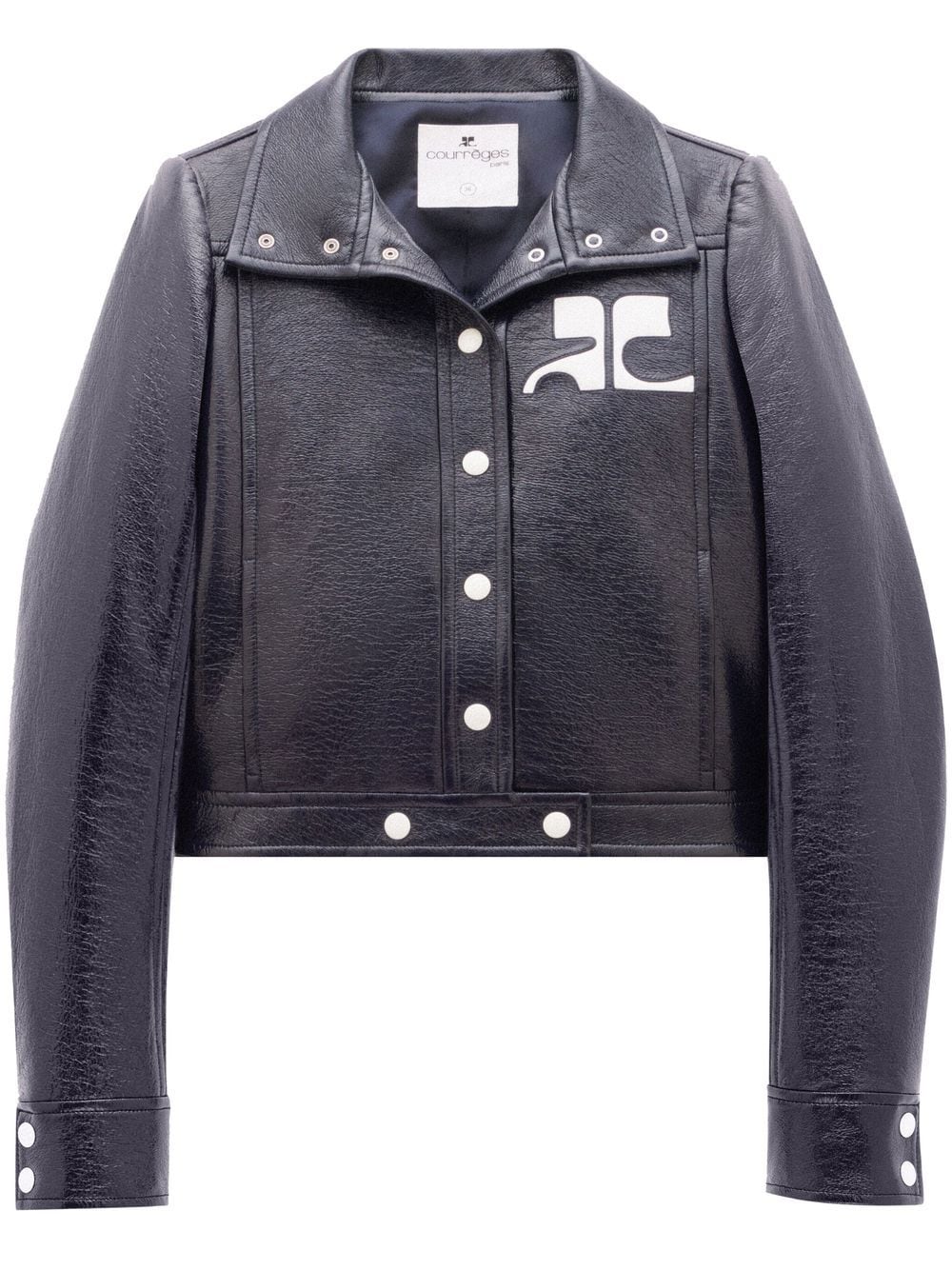 COURREGES Vinyl Logo-Patch Jacket