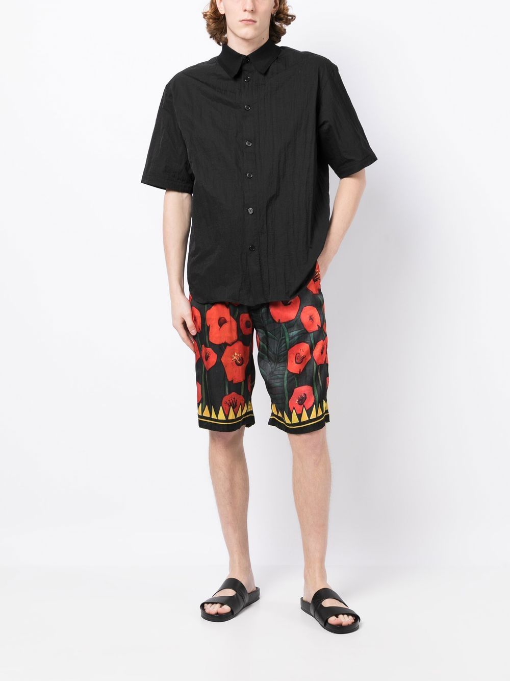 ENDLESS JOY Endless Joy floral-print silk shorts