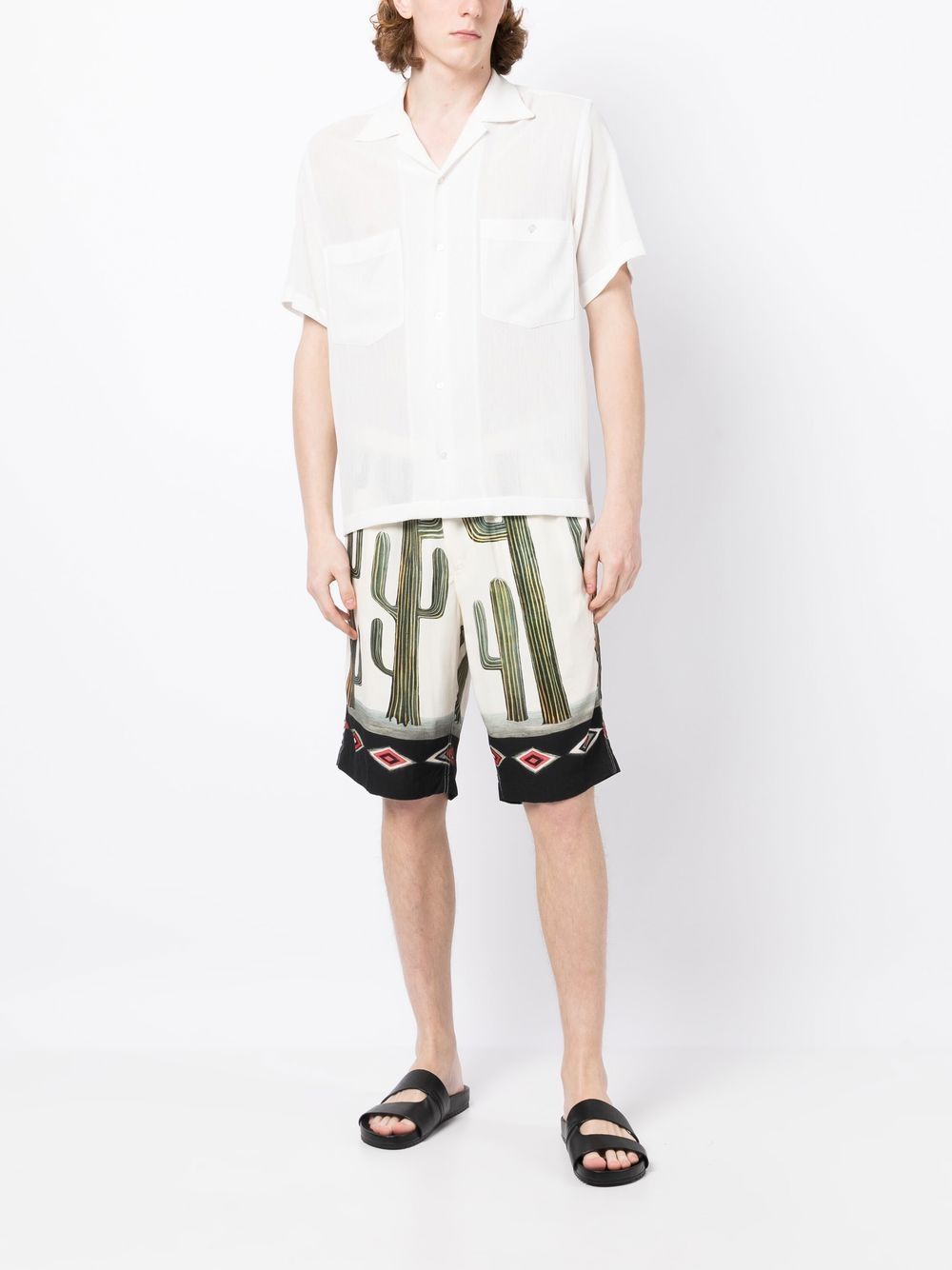 ENDLESS JOY Endless Joy Graphic-Print Rayon Shorts