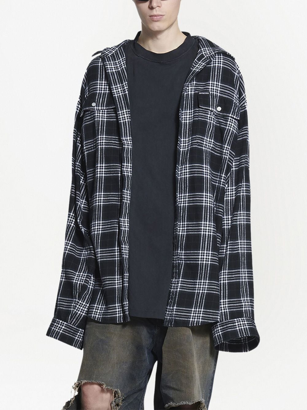 Balenciaga Trompe L'œIl Shirt - Black | Editorialist Balenciaga Trompe L'œIl Shirt - Black | Editorialist