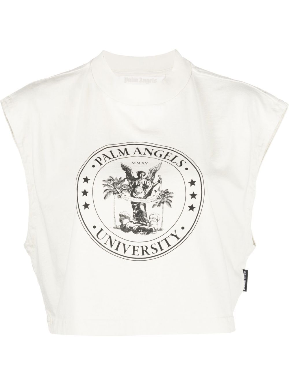 PALM ANGELS College Logo-Print Muscle T-Shirt