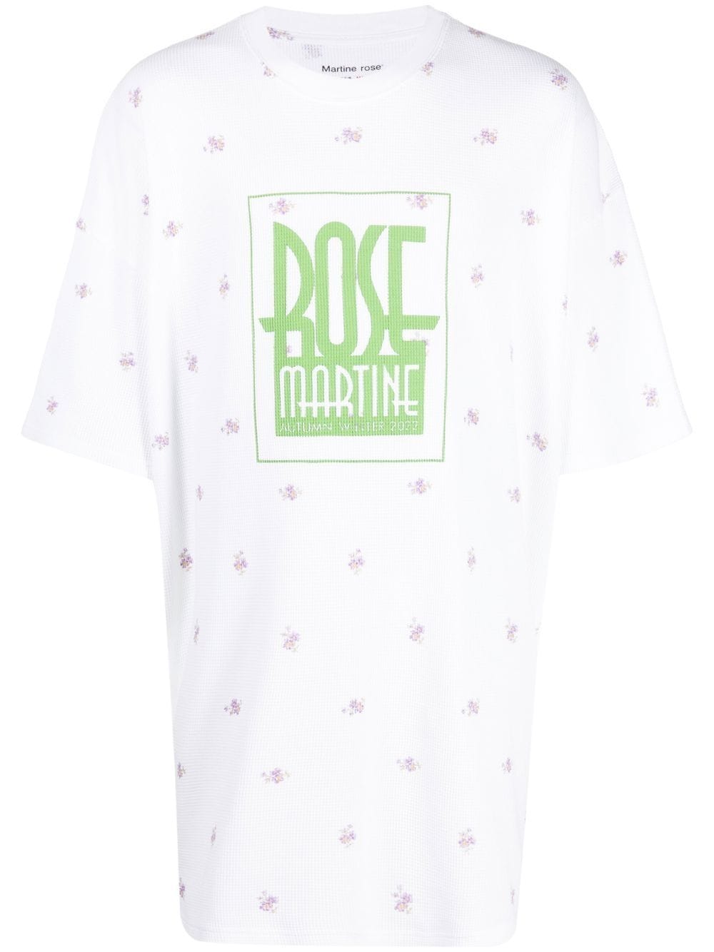 MARTINE ROSE Martine Rose long-line logo-print t-shirt