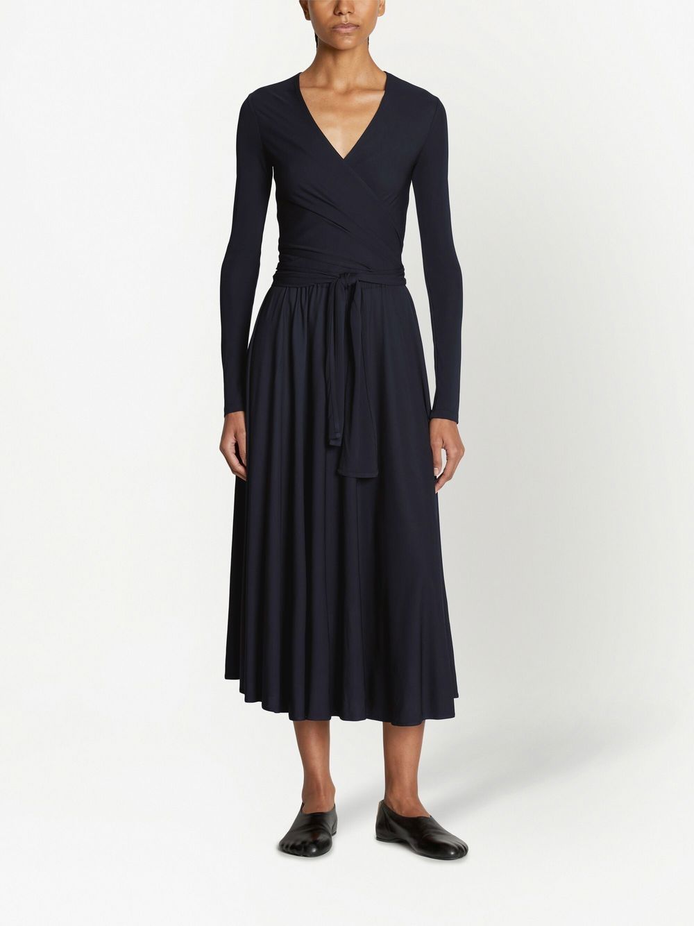 PROENZA SCHOULER WHITE LABEL Proenza Schouler White Label Knot-Detail V-Neck Dress