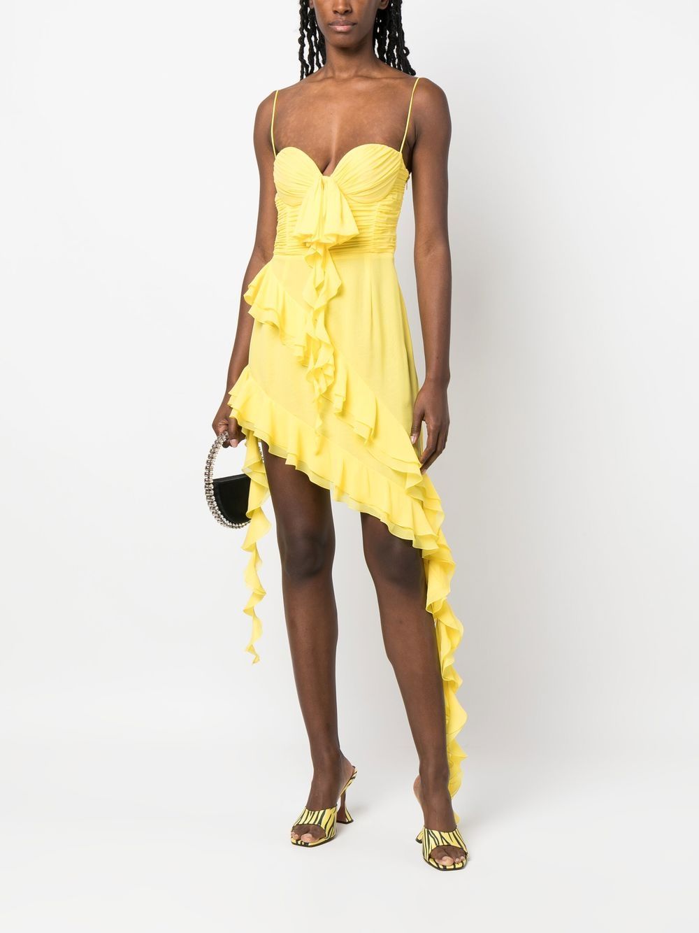 ALESSANDRA RICH Alessandra Rich Strapless Ruffled Asymmetric Dress