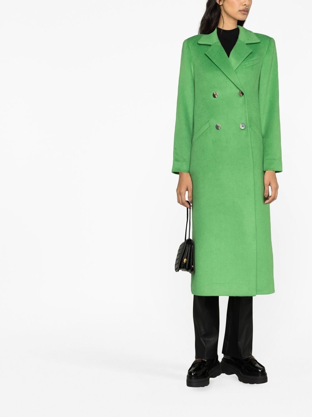 GANNI Double-Breasted Button-Fastening Coat