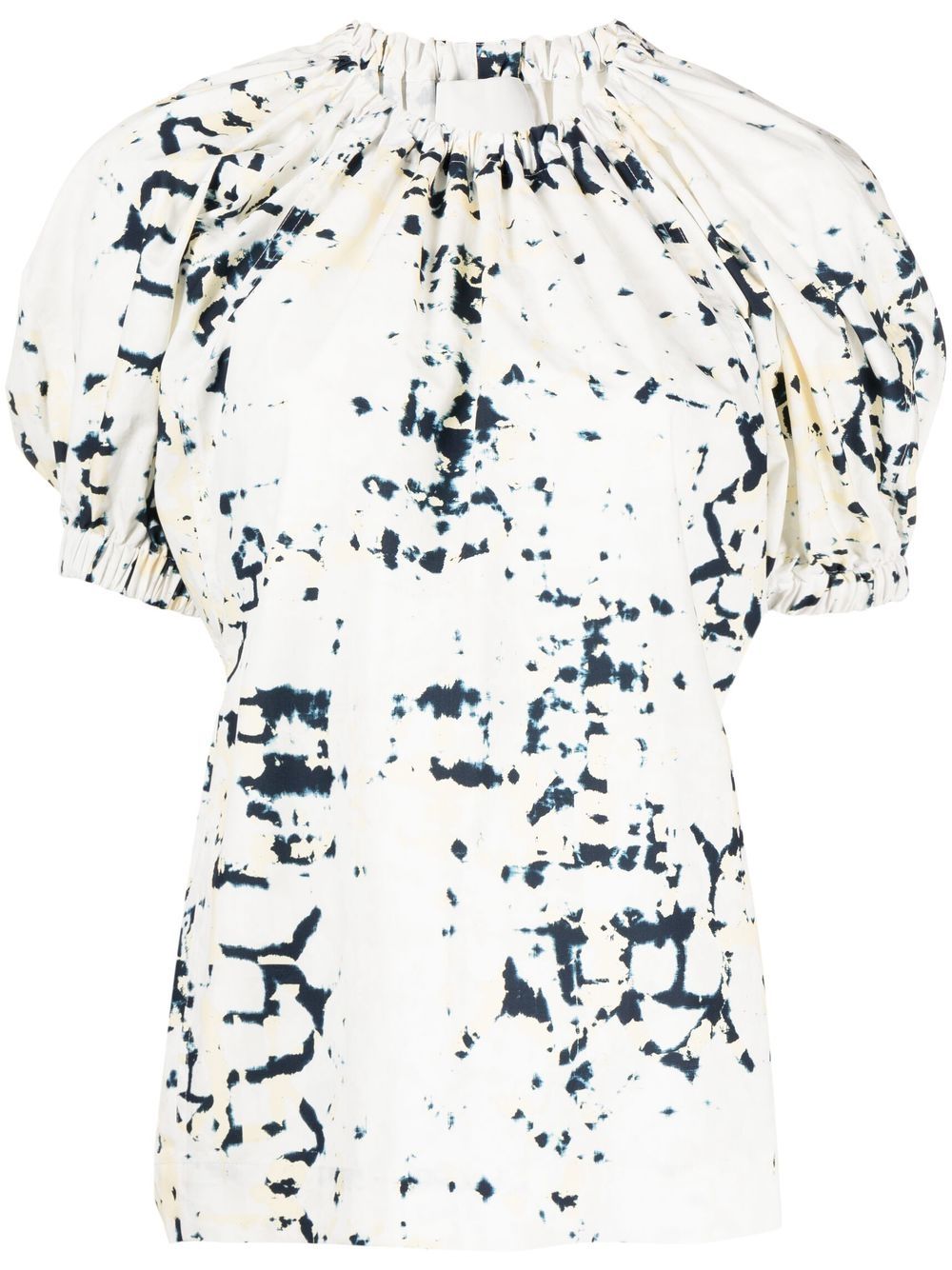 ERDEM Floral-Print Cotton-Poplin Blouse with Ruffles