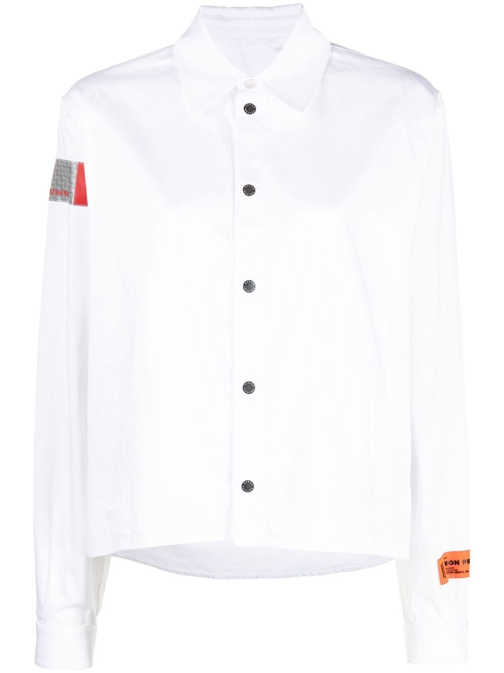HERON PRESTON Logo-Patch Cotton Shirt