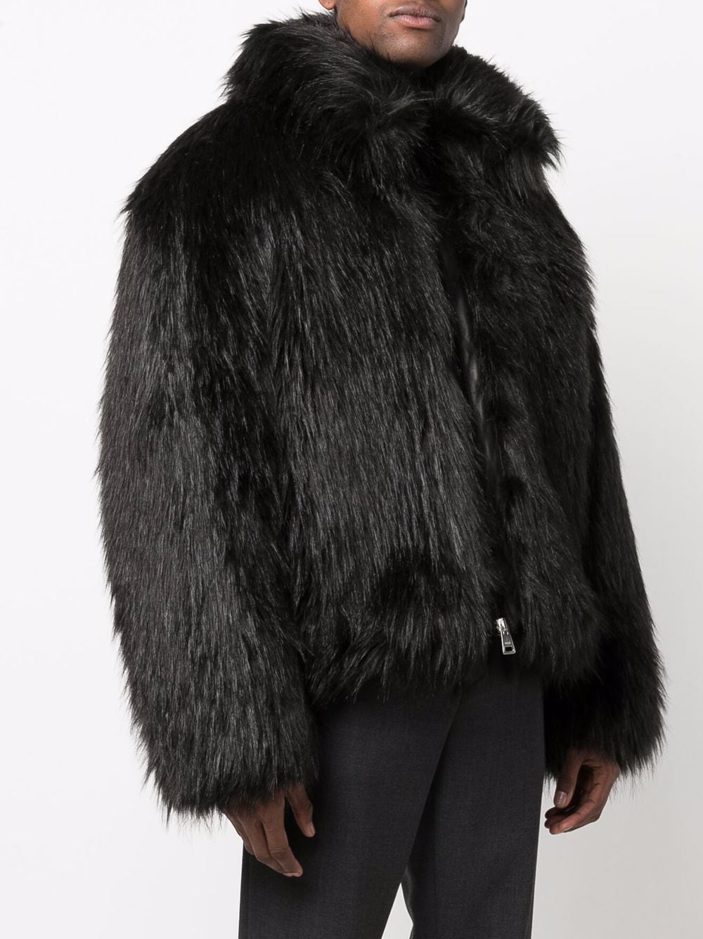 Ami Faux-Fur Padded Jacket In Black - 58% Off | Editorialist