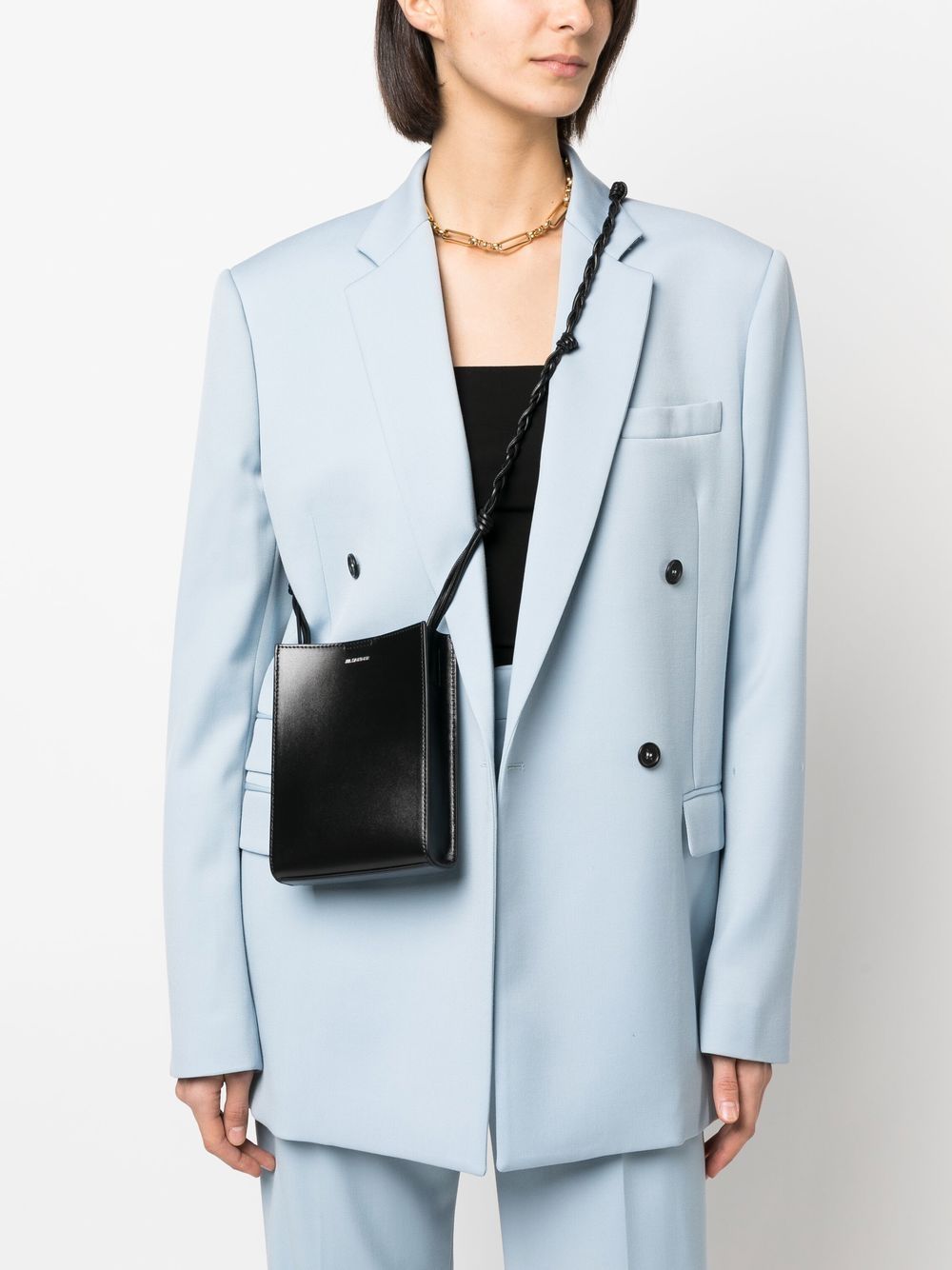 Jil Sander Small Tangle Crossbody Bag - Black | Editorialist Jil Sander Small Tangle Crossbody Bag - Black | Editorialist