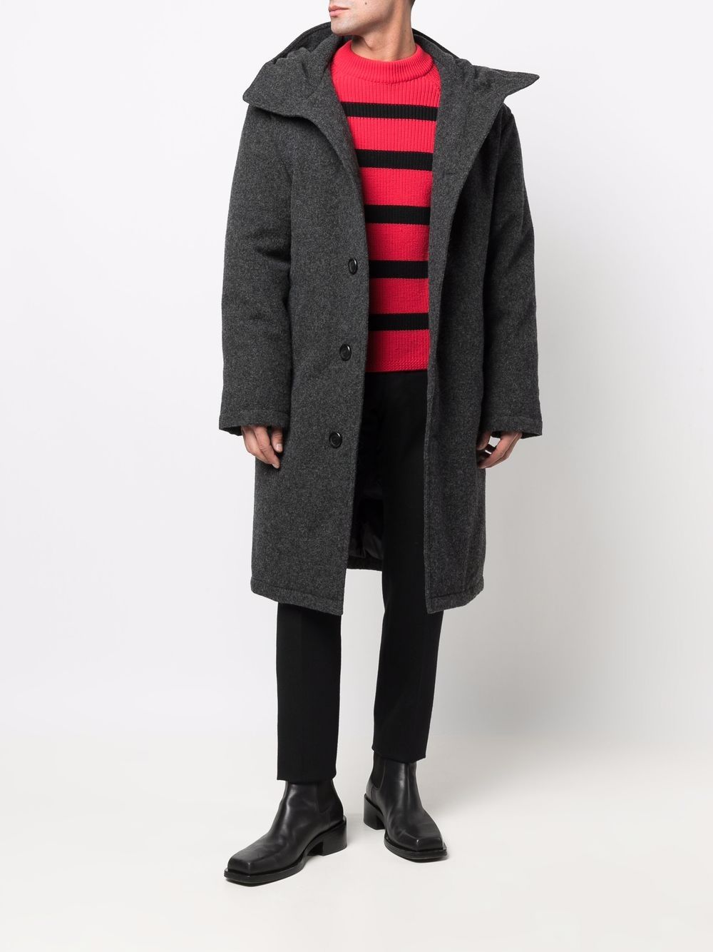 AMI AMI Paris Single-Breasted Wool Coat