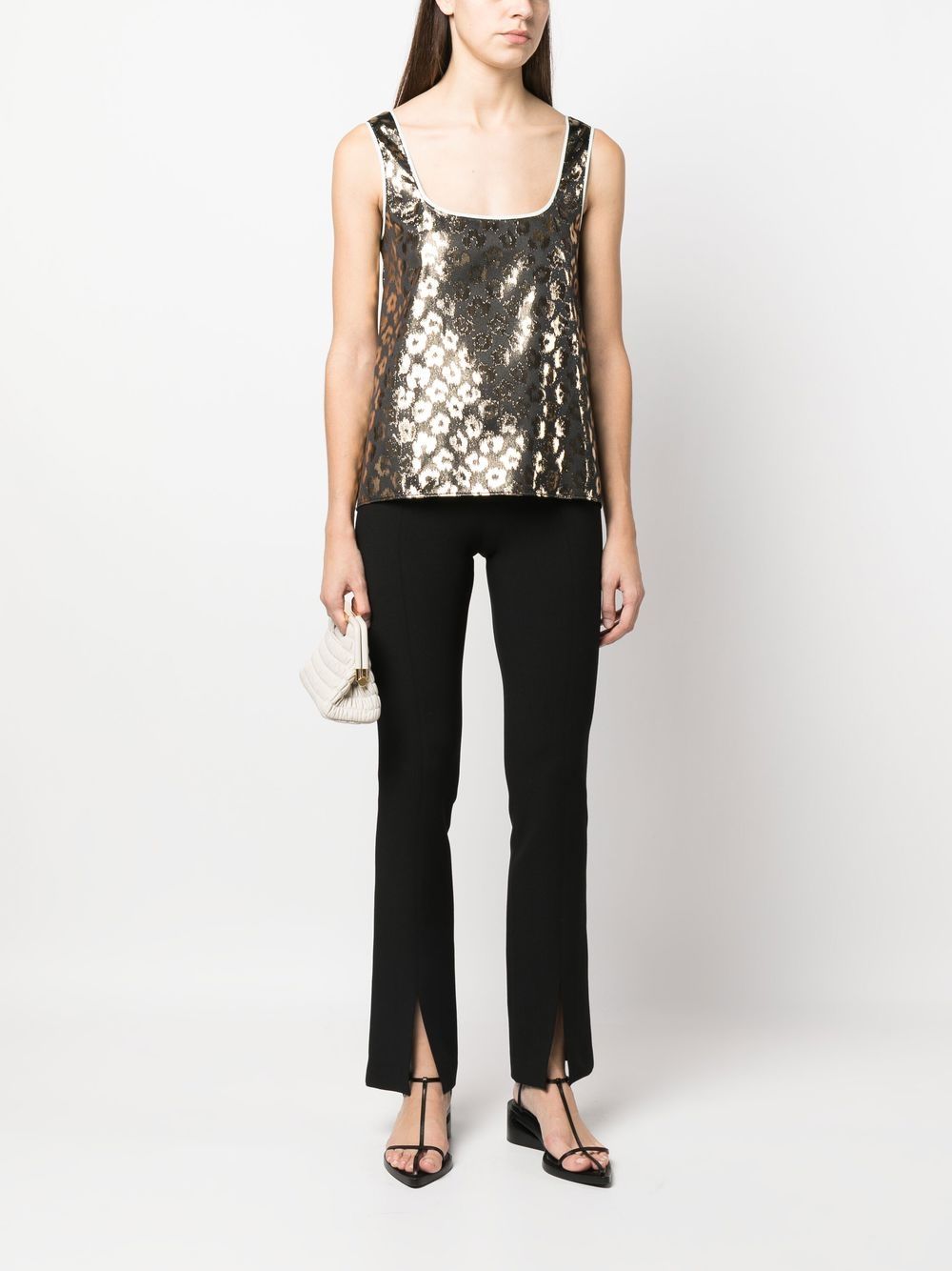 LA DOUBLEJ La DoubleJ Twirl Leopard Print Top