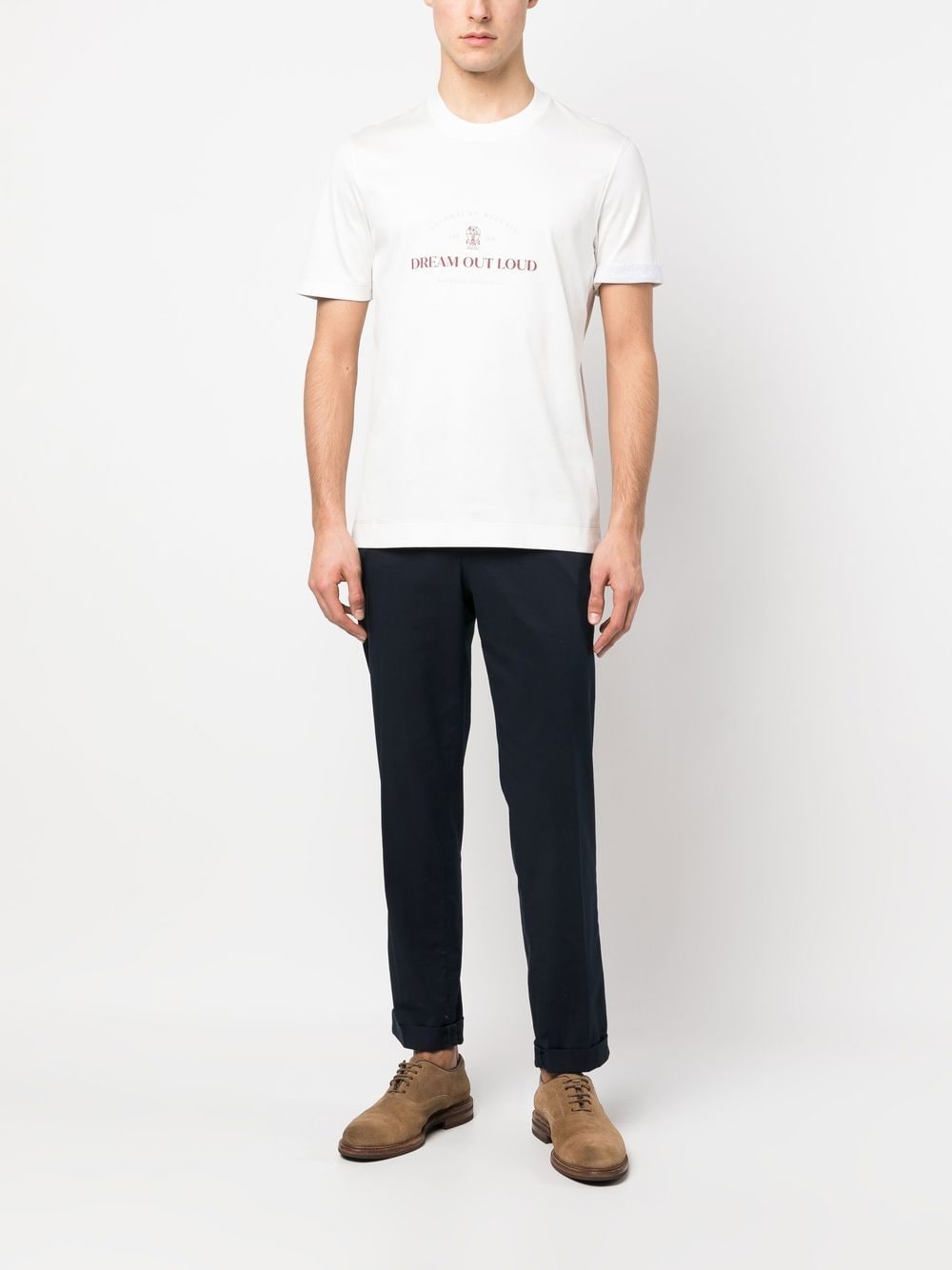 Brunello Cucinelli Dream Out Loud' T-Shirt In White - 55% Off