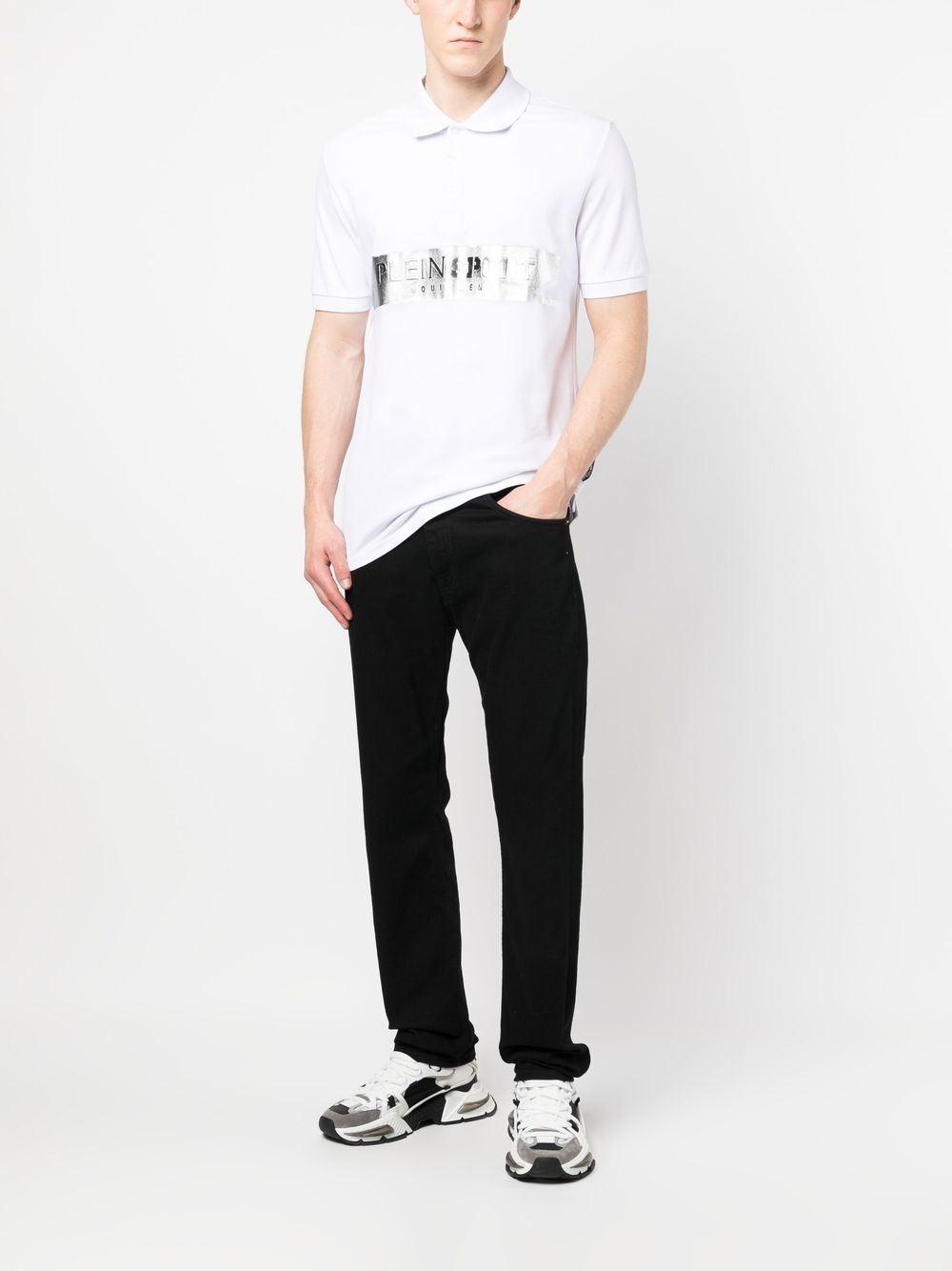 PLEIN SPORT logo-print short-sleeved polo shirt
