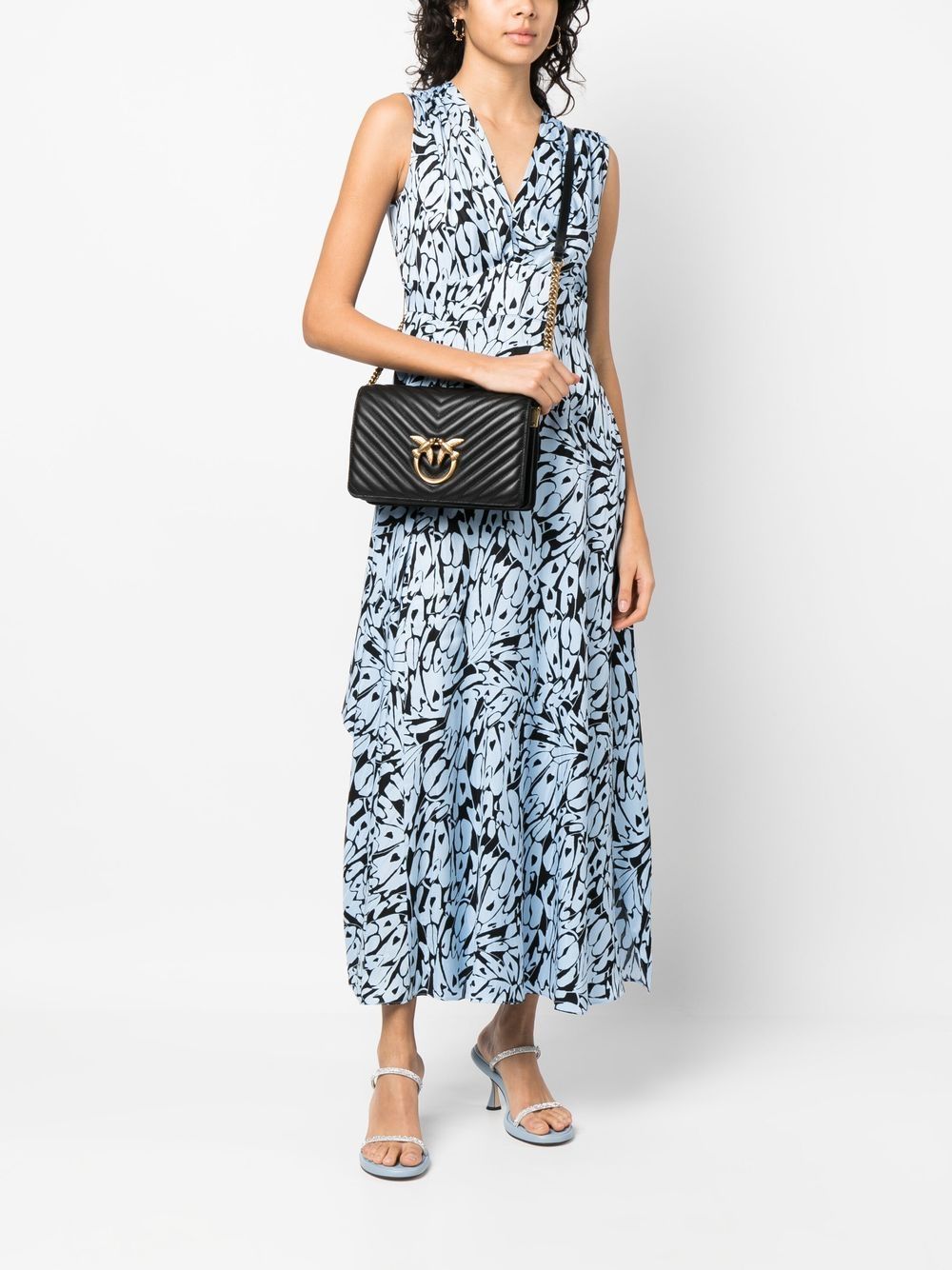 PINKO PINKO Classic Click V-Quilted Love Bag