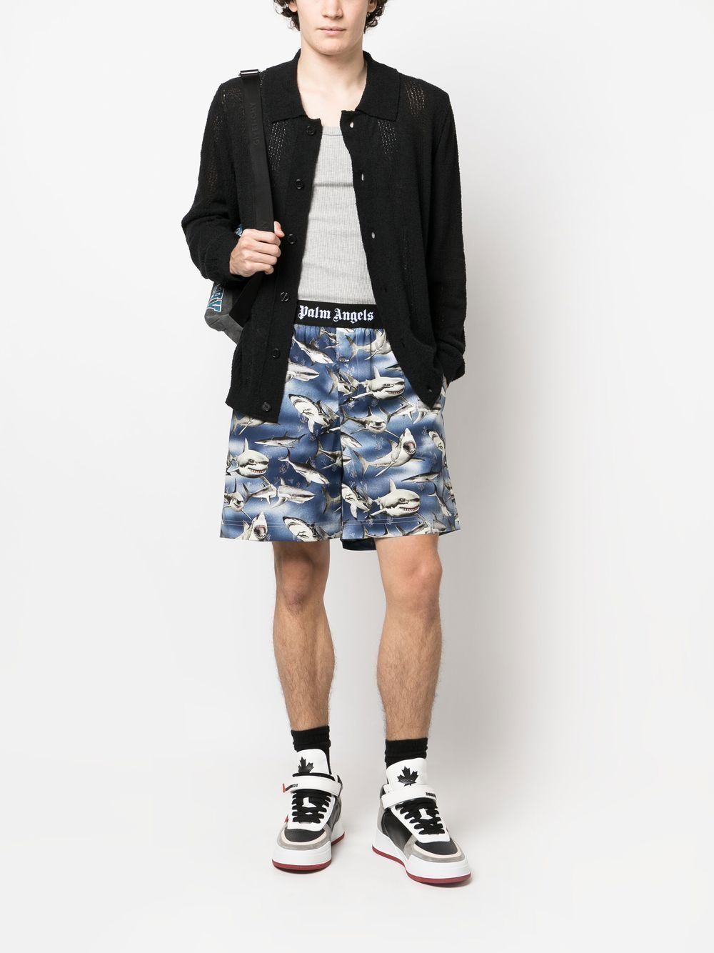 PALM ANGELS Shark-Print Shorts
