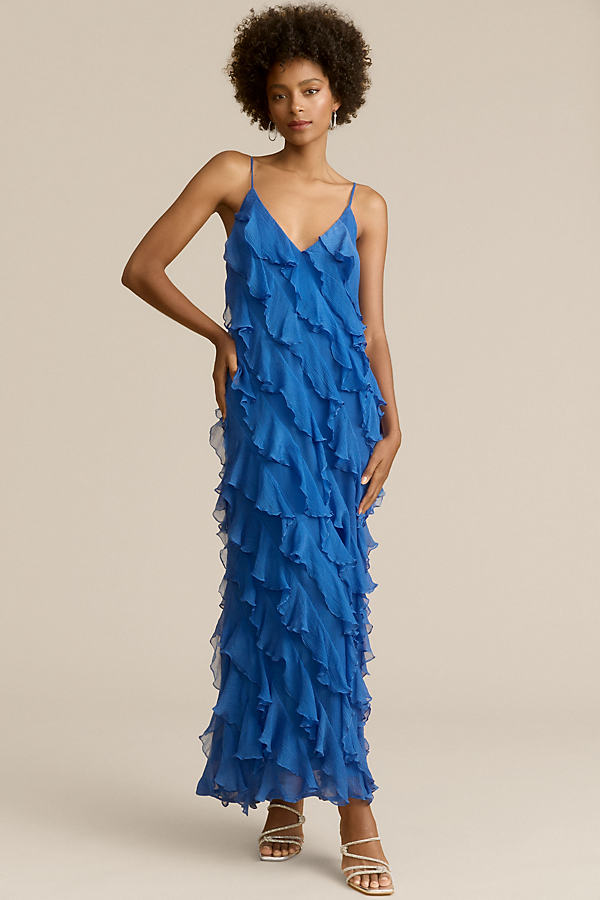 chinese dress ladies Zaina Modest Ruffle Maxi Dress