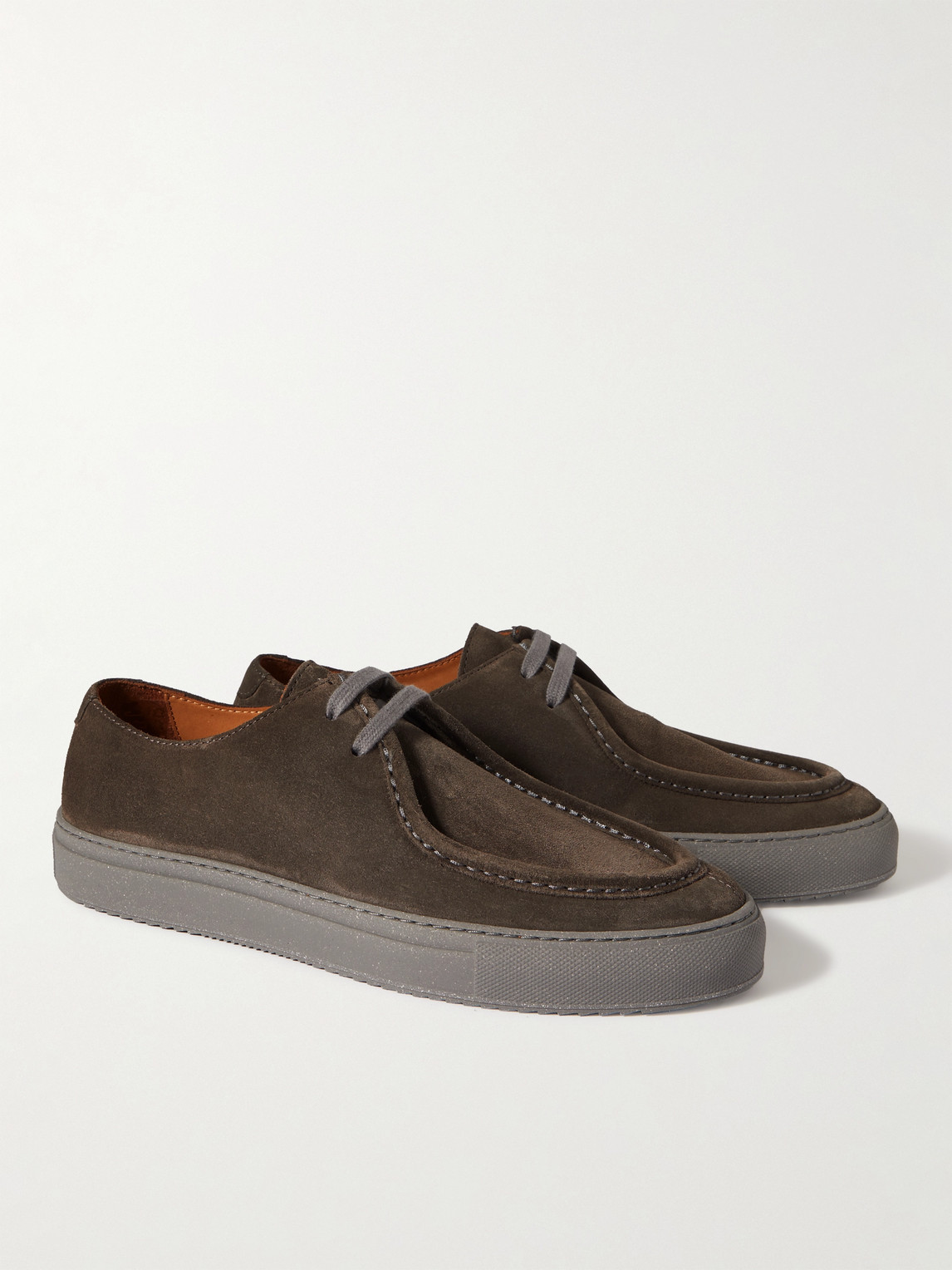 Mr P. Larry Regenerated Suede Evolo® Derby Shoes In Brown  display picture 1
