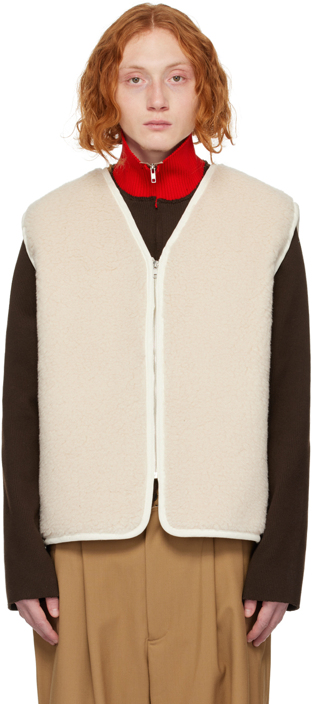 Camiel Fortgens Zip Vest In Off-White - 63% Off | Editorialist