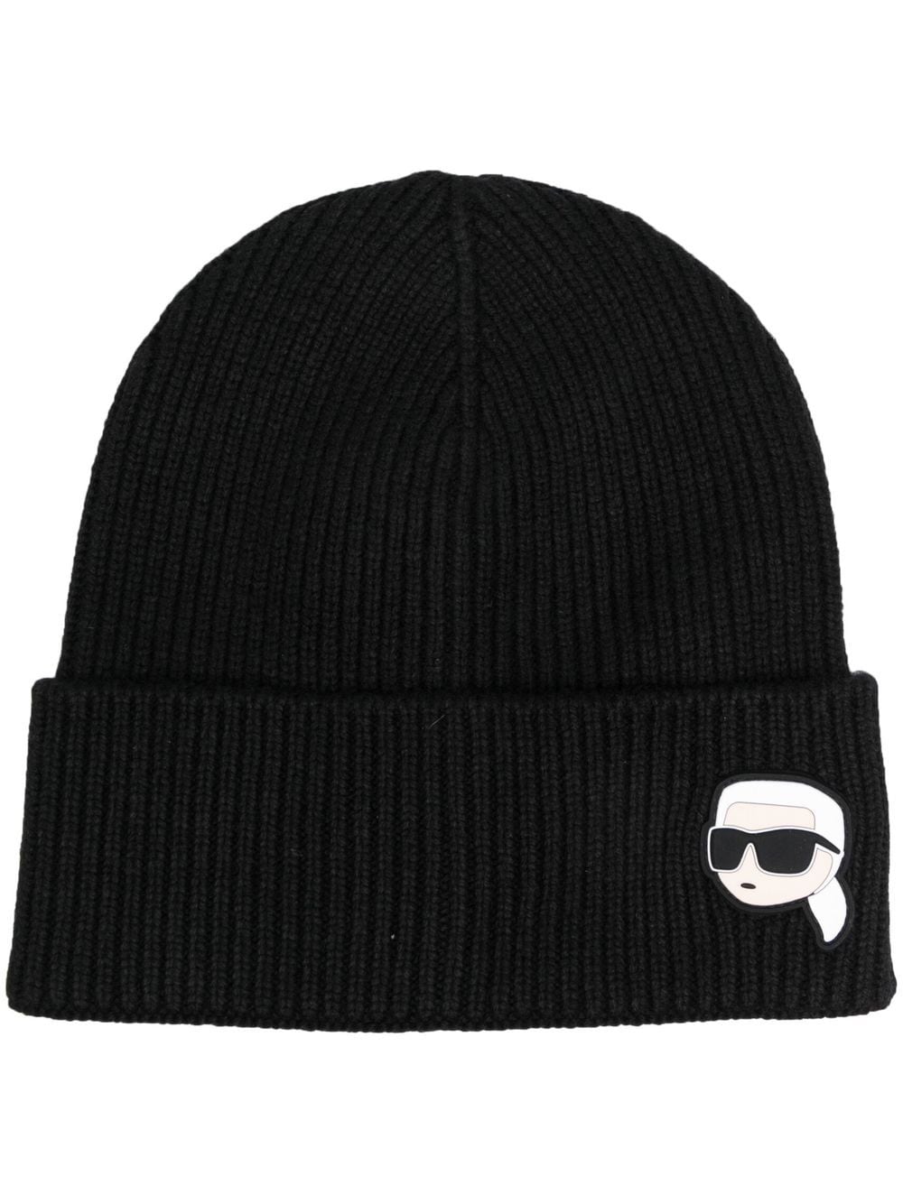 Karl Lagerfeld Ikon 2.0 Beanie In Black - 49% Off | Editorialist display picture 1