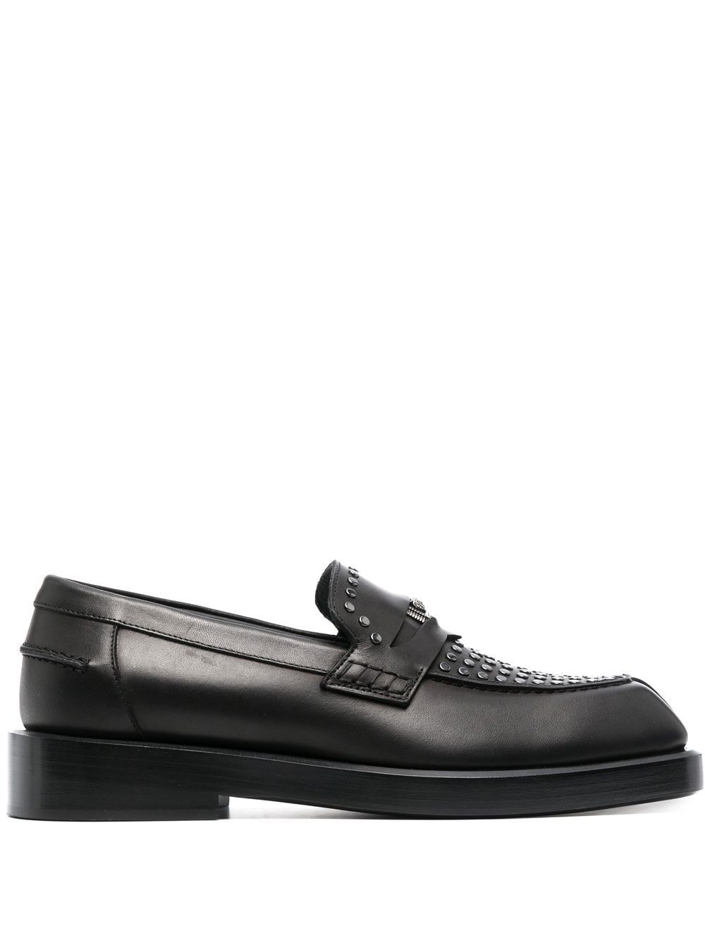 Versace Studded Loafers In Black - 68% Off | Editorialist display picture 3