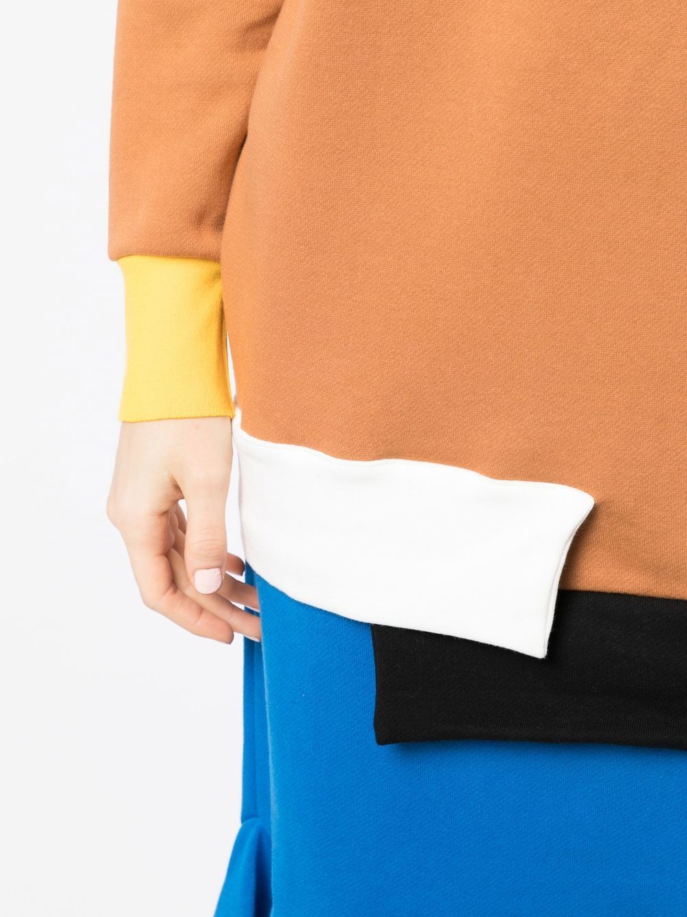 Enfold Colour-Block Jersey-Knit Dress In Brown - 43% Off  display picture 1