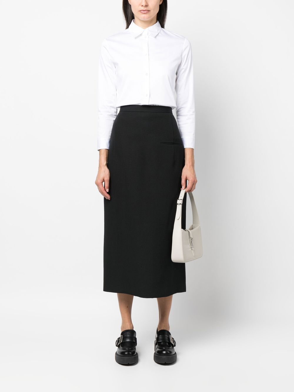 THE ROW Crop-Sleeve Shirt