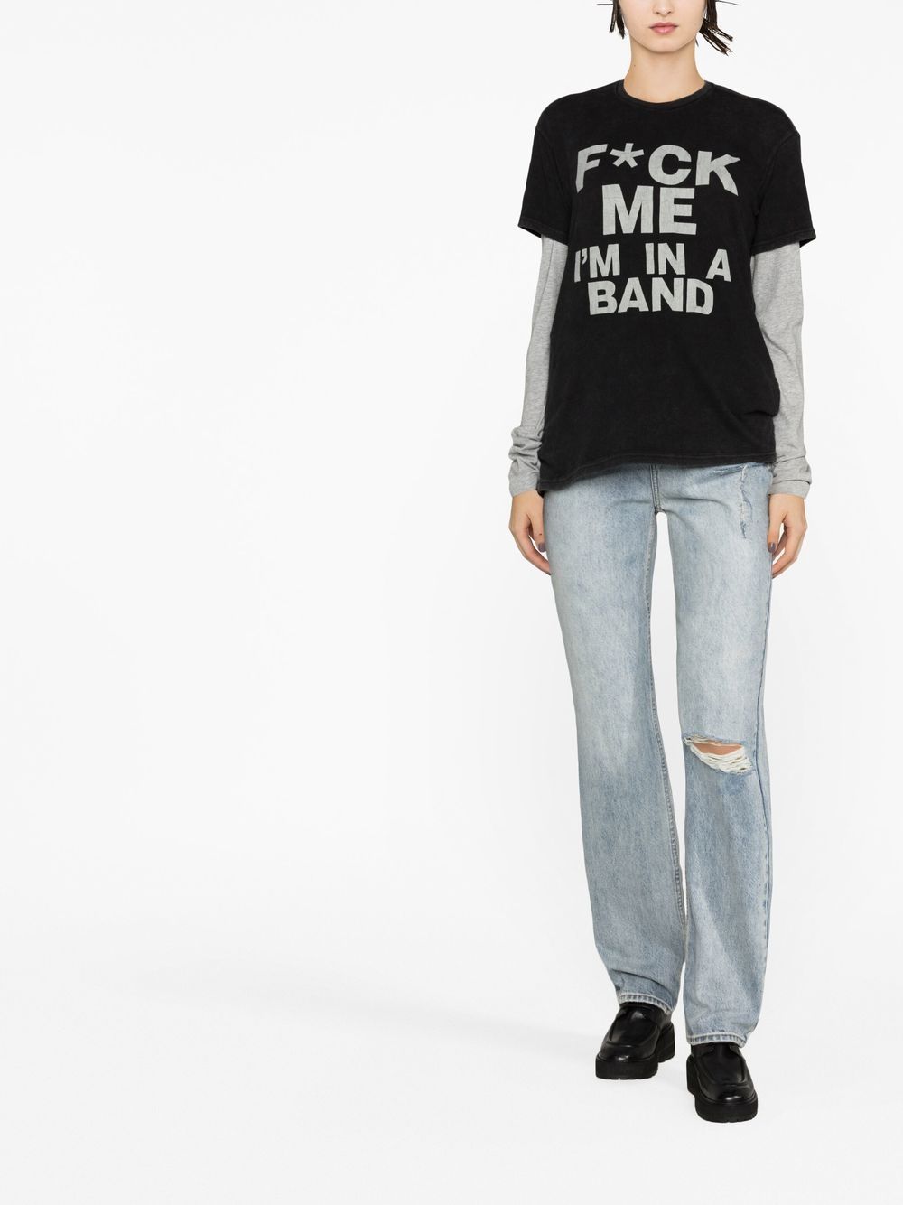 R13 R13 Slogan-Print T-Shirt