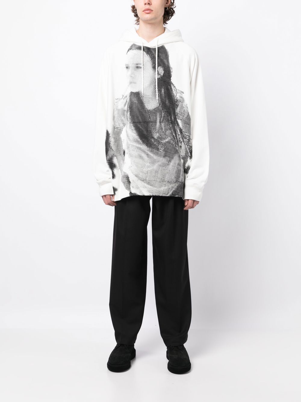 Takahiromiyashita Thesoloist. Graphic-Print Hoodie - White - 40