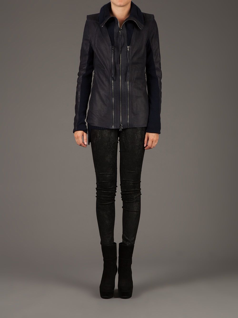 STOULS carolyn leather slim-fit trousers