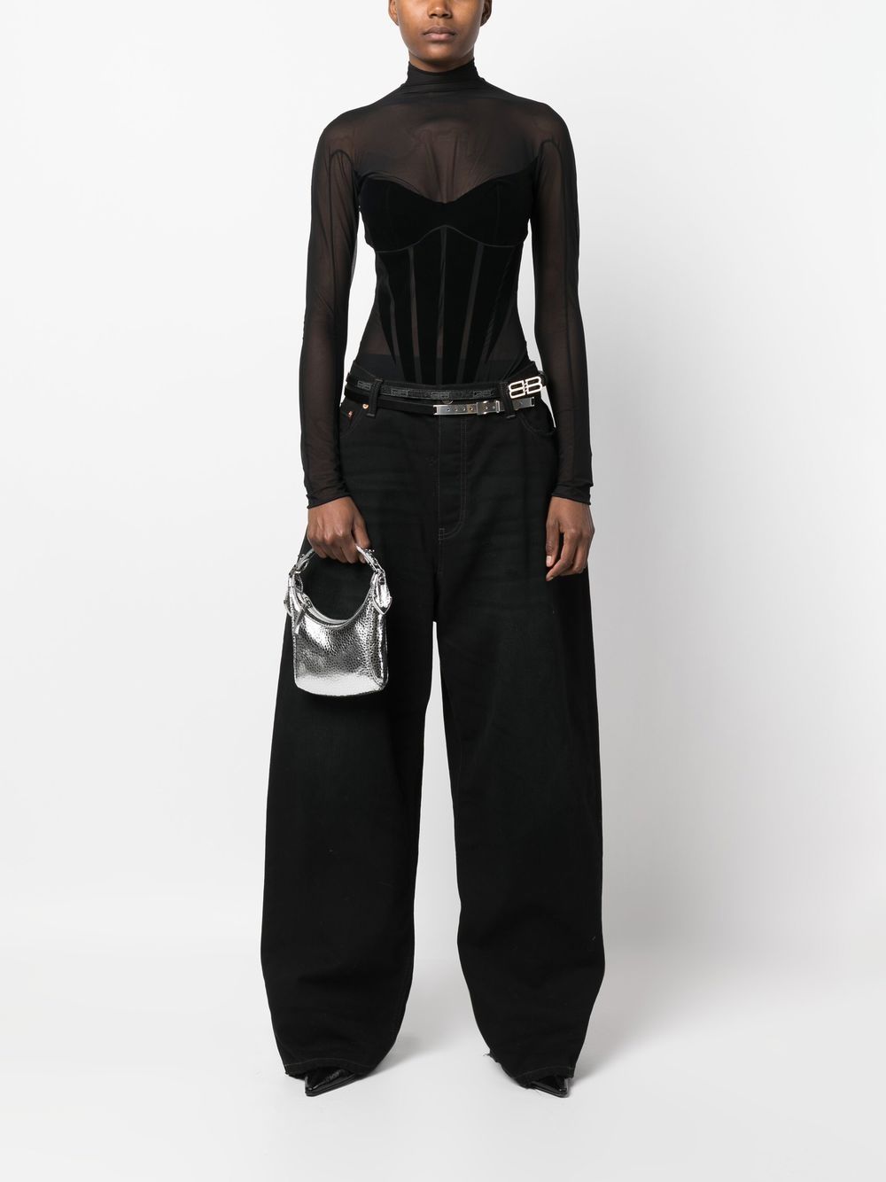 BY FAR BY FAR Cosmo Metallic Top-Handle Bag