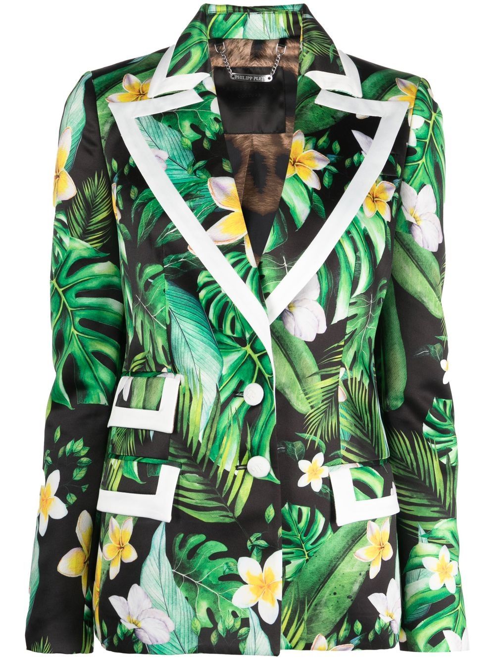 PHILIPP PLEIN Philipp Plein Floral-Print Single-Breasted Blazer