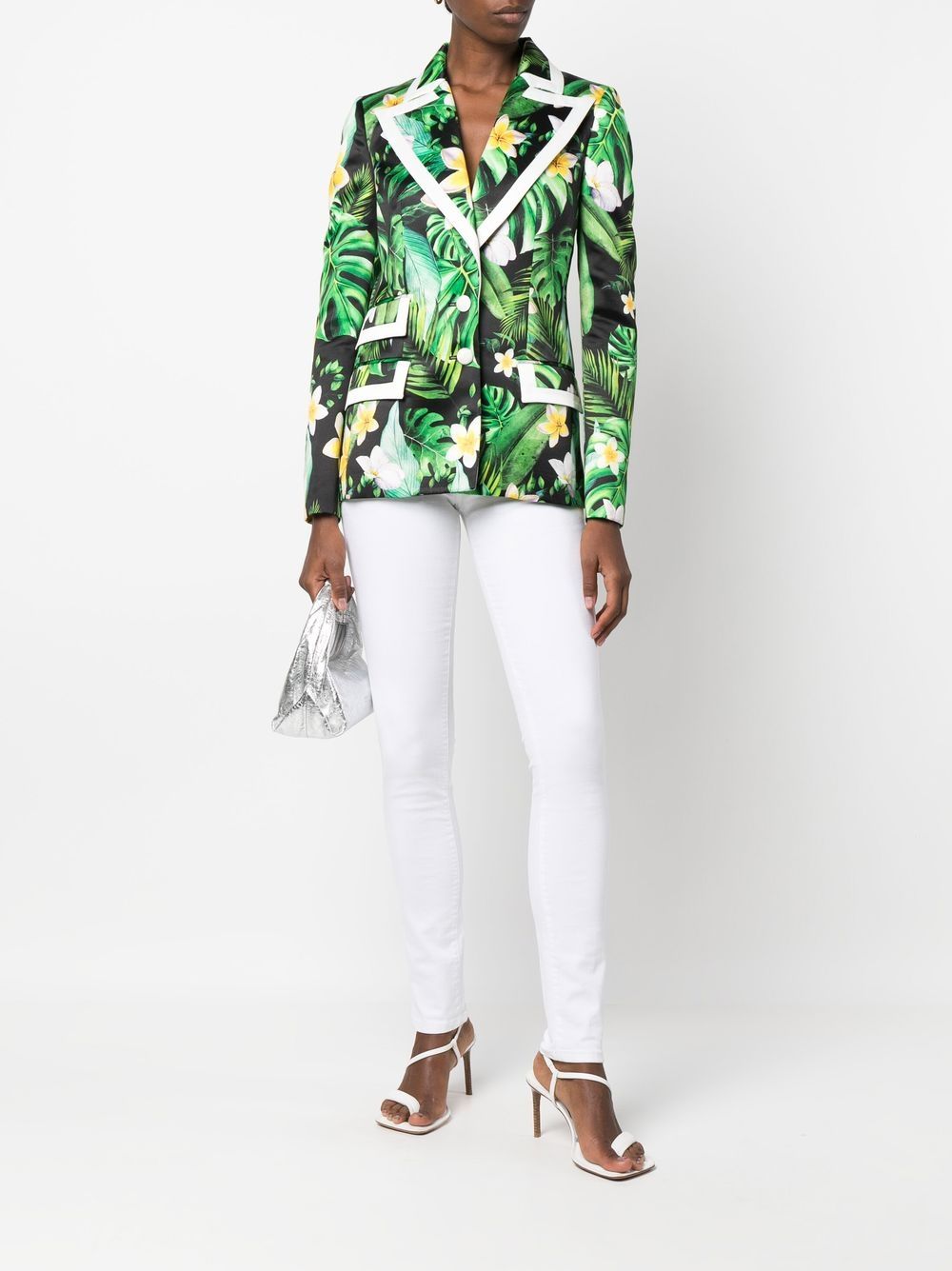 PHILIPP PLEIN Philipp Plein Floral-Print Single-Breasted Blazer