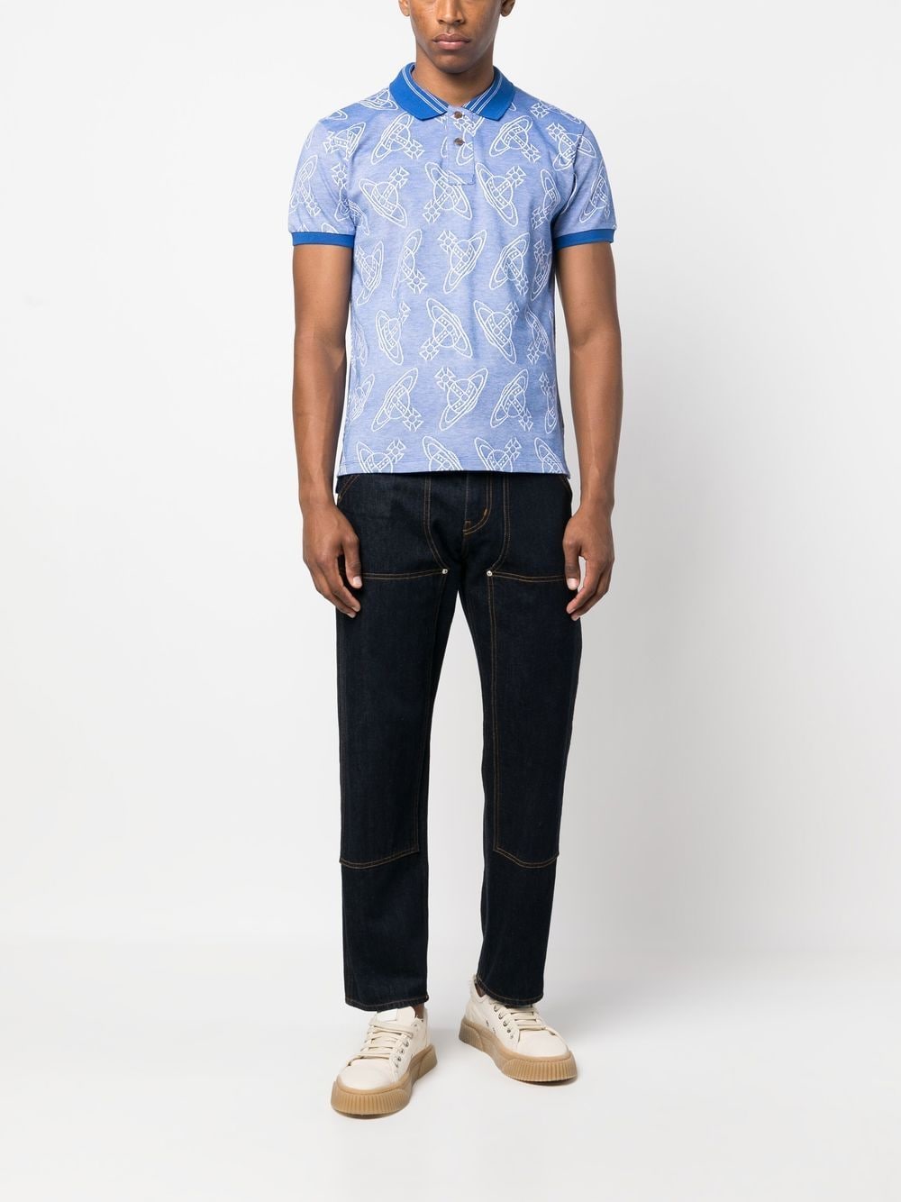 VIVIENNE WESTWOOD orb logo-print polo shirt