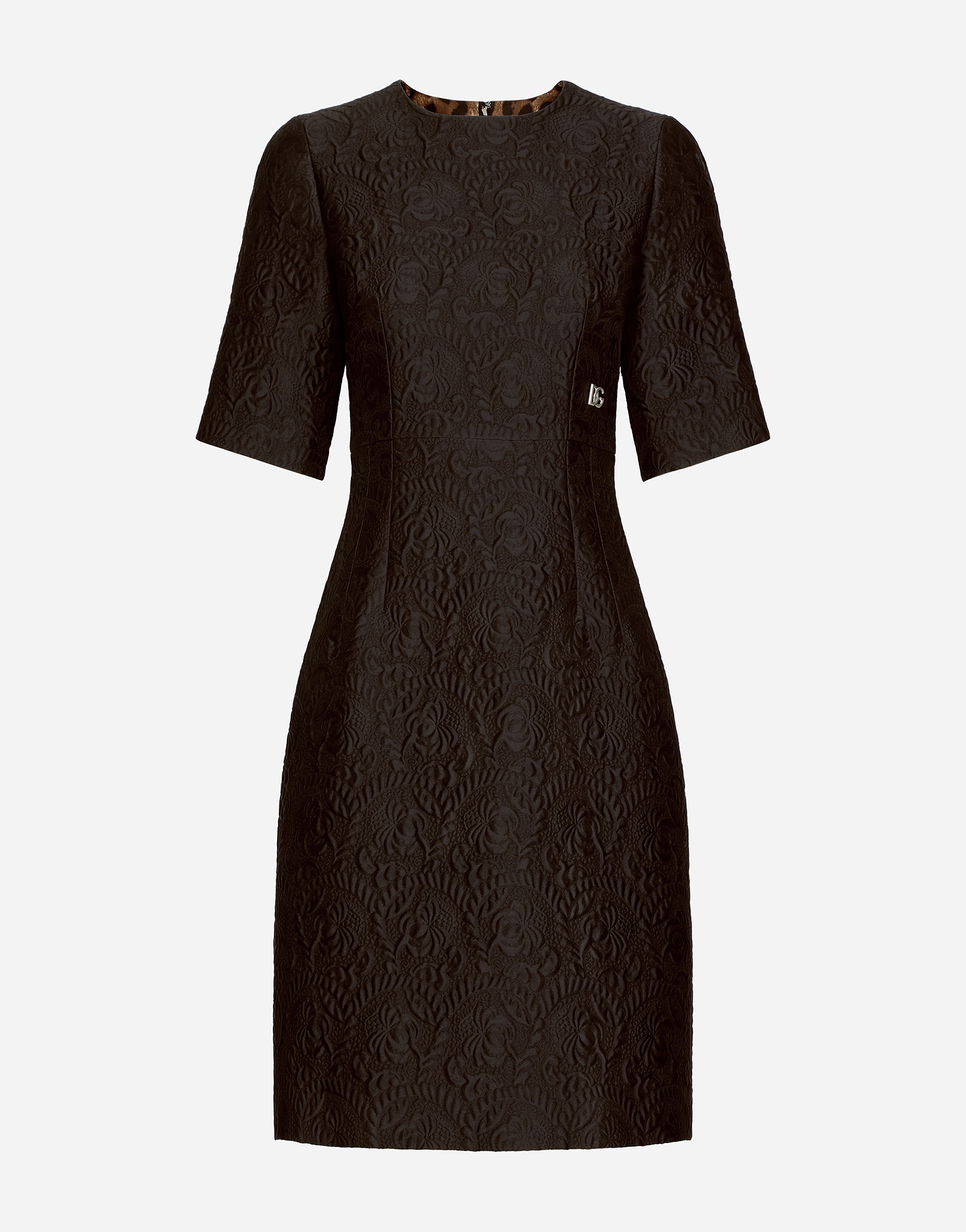 black jacquard dress All Black Jacquard Swing Swing Dress– Arianne Elmy main image 1