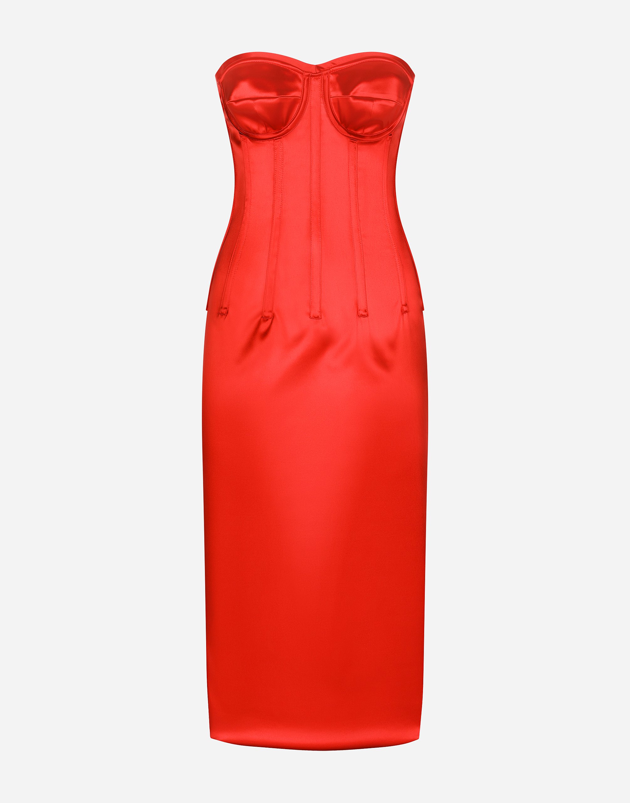 karen millen red corset dress Red Premium Linen Tailored Halterneck Corset Back Full Skirt Midi Dress