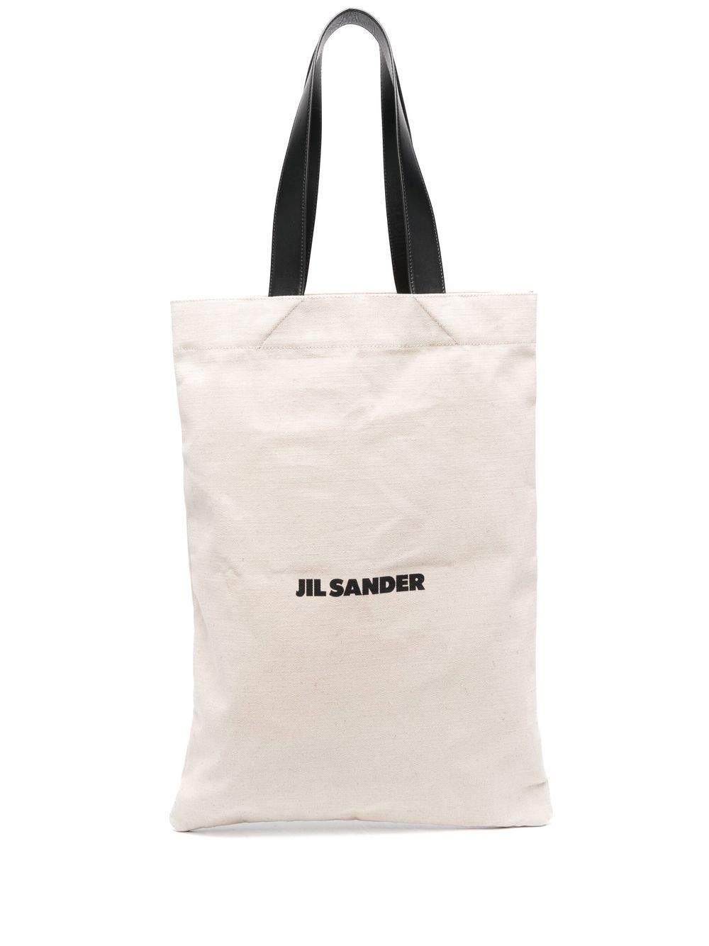 JIL SANDER Jil Sander Logo-Print Linen Tote Bag
